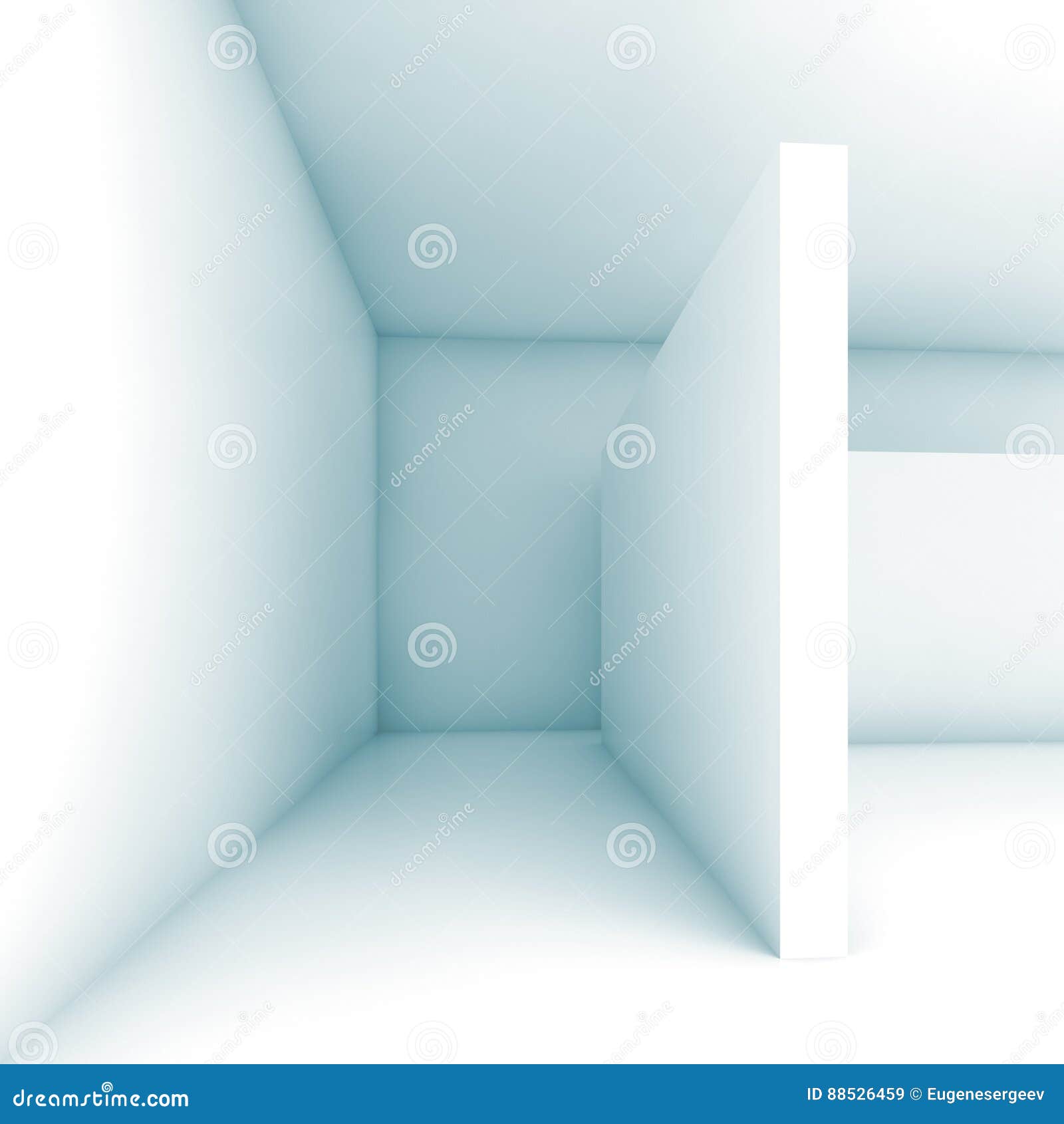 Abstract Empty Room Interior, 3d Design Stock Illustration ...