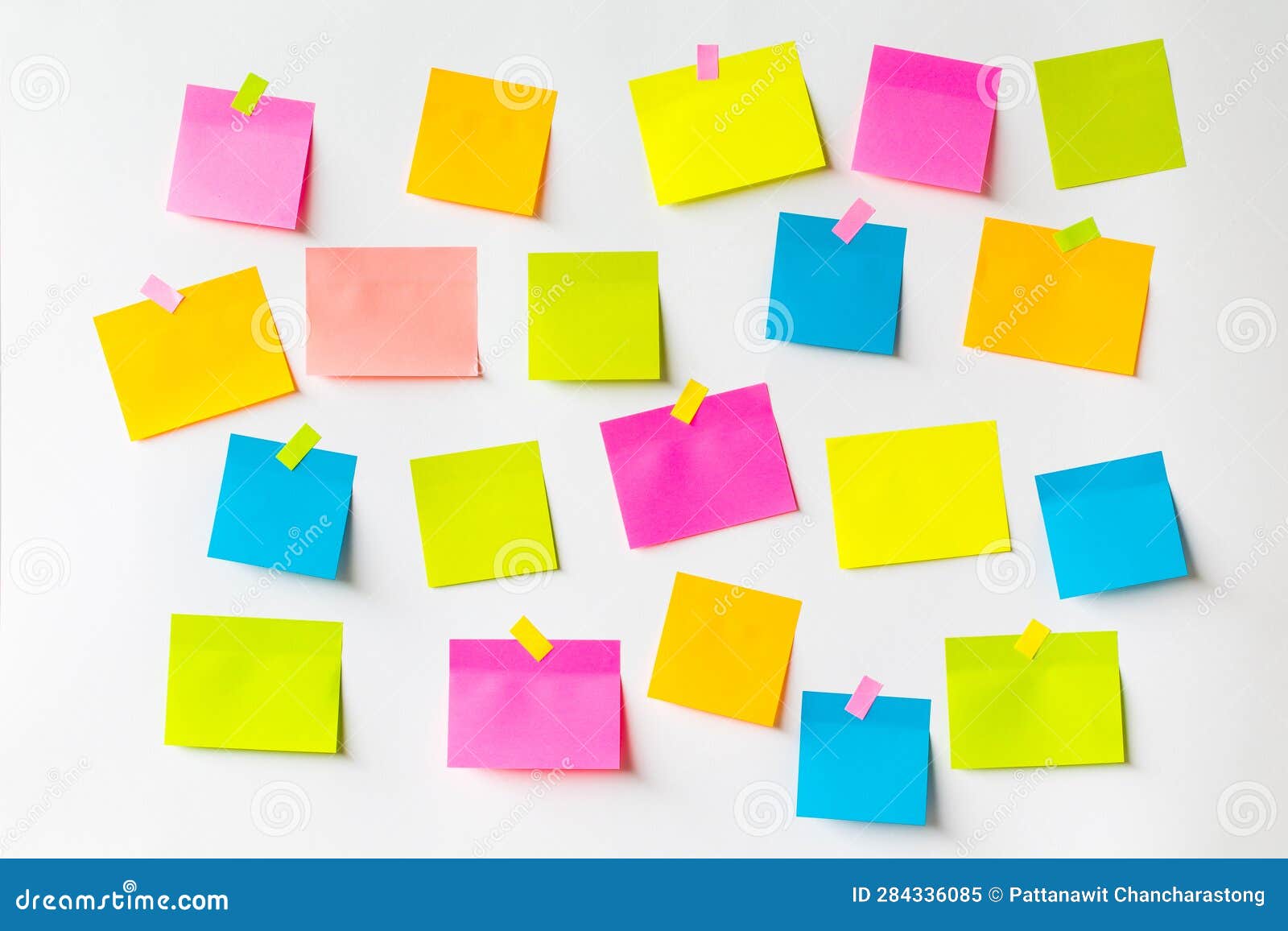 Abstract Empty Sticky Note, Isolated on White Background Stock Image ...