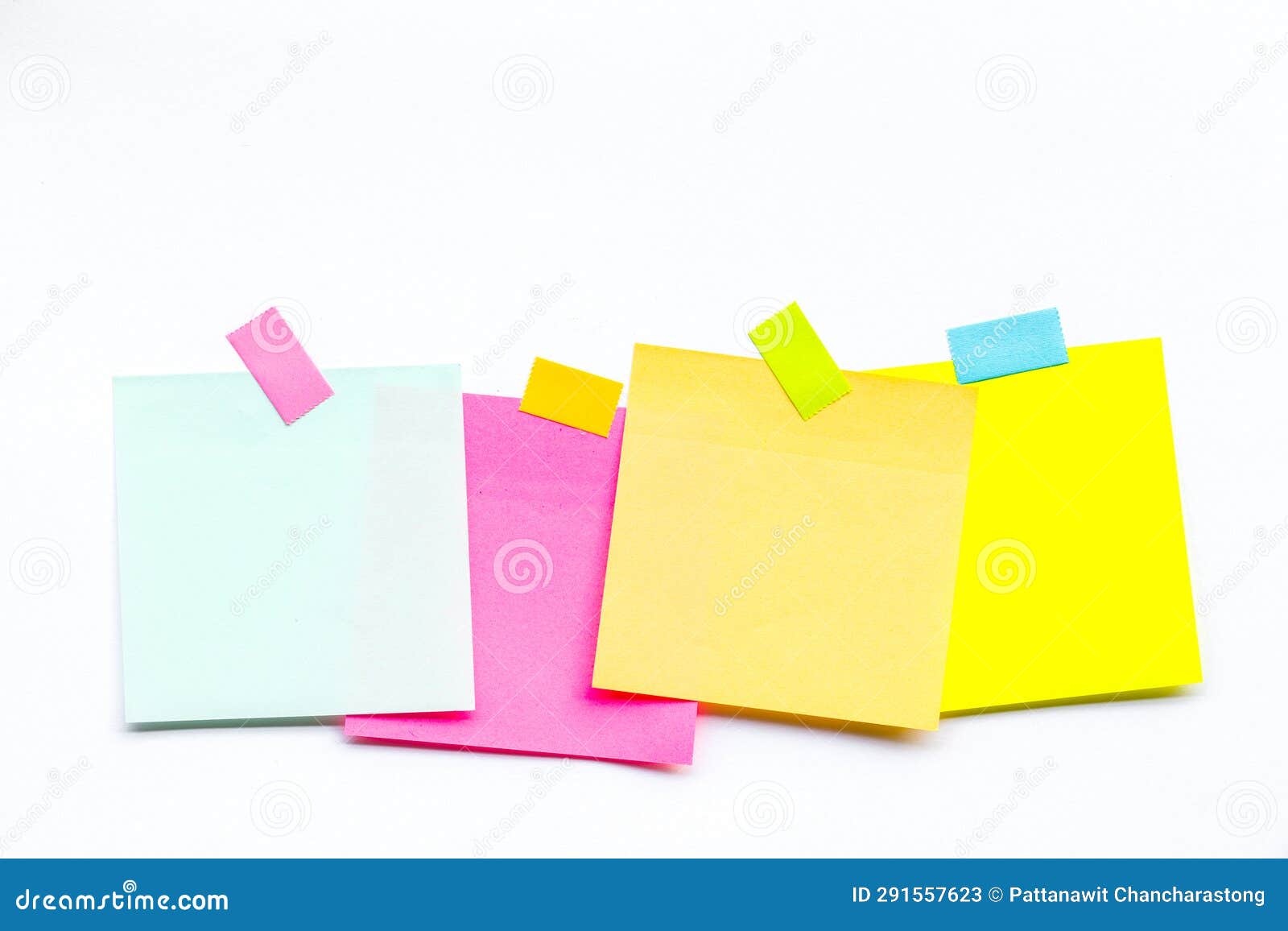 Abstract Empty Sticky Note, Isolated on White Background Stock Image ...