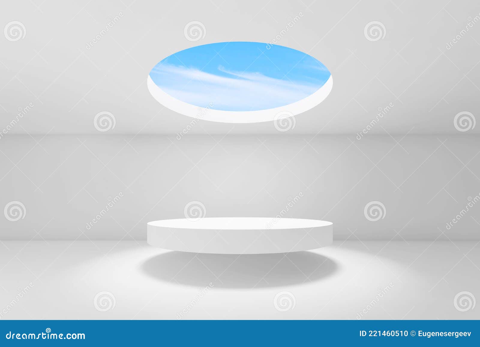 Abstract Empty White Interior Background, 3 D Stock Illustration ...