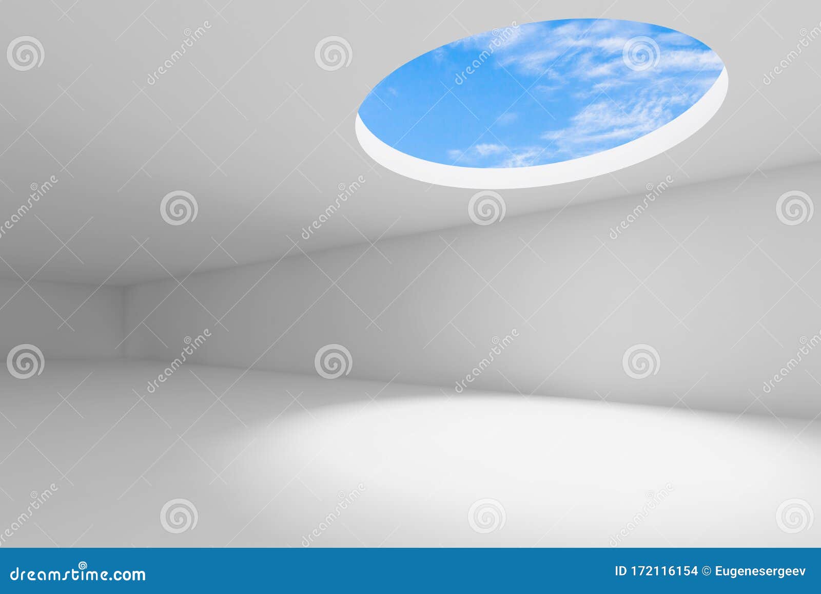 Abstract Empty White Interior Background, 3 D Stock Illustration ...