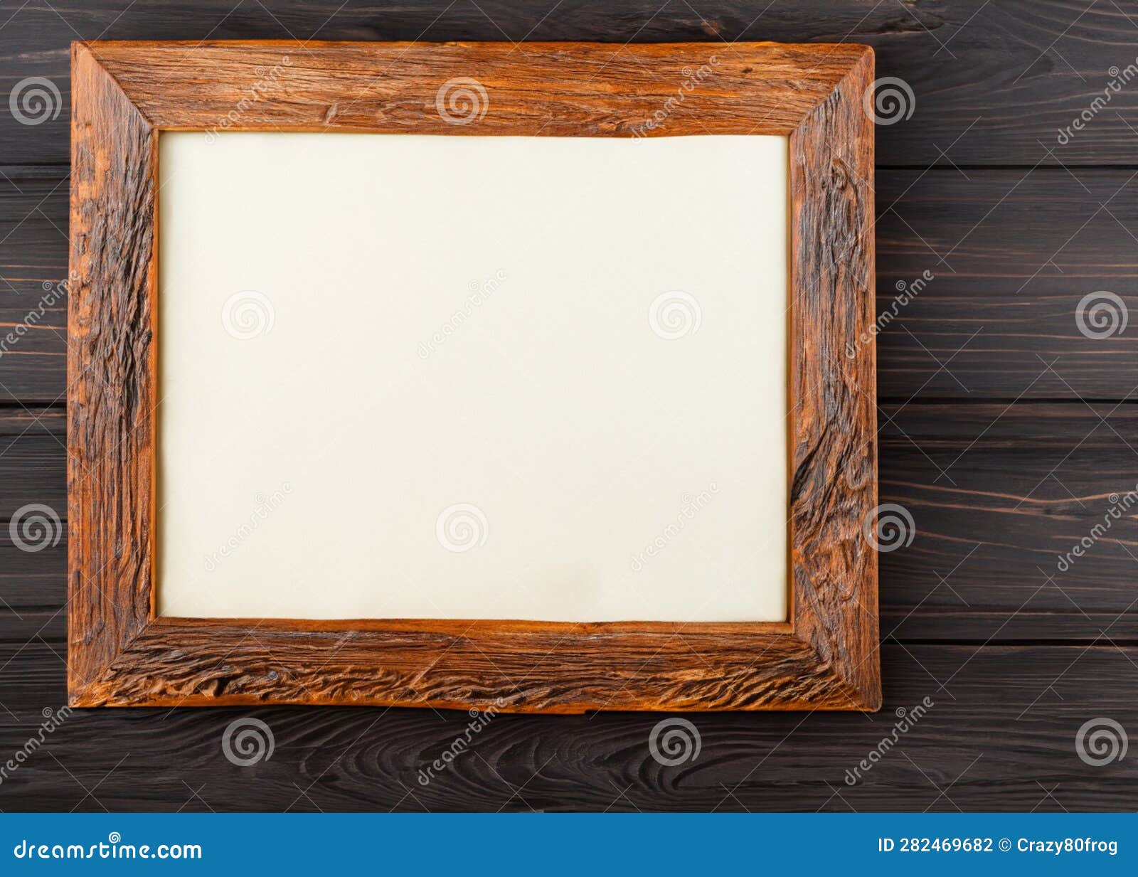 Abstract Empty Wooden Frame on Natural Wooden Background Created with ...