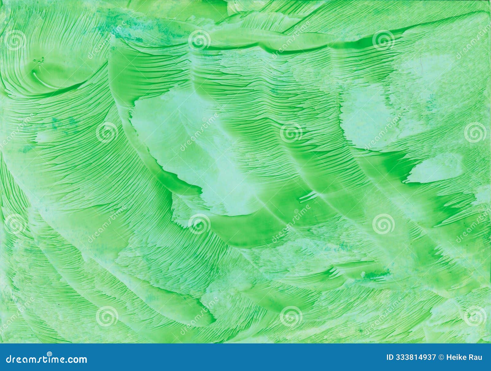 Abstract Encaustic Painting In Purple Blue With Waves, Pattern And ...