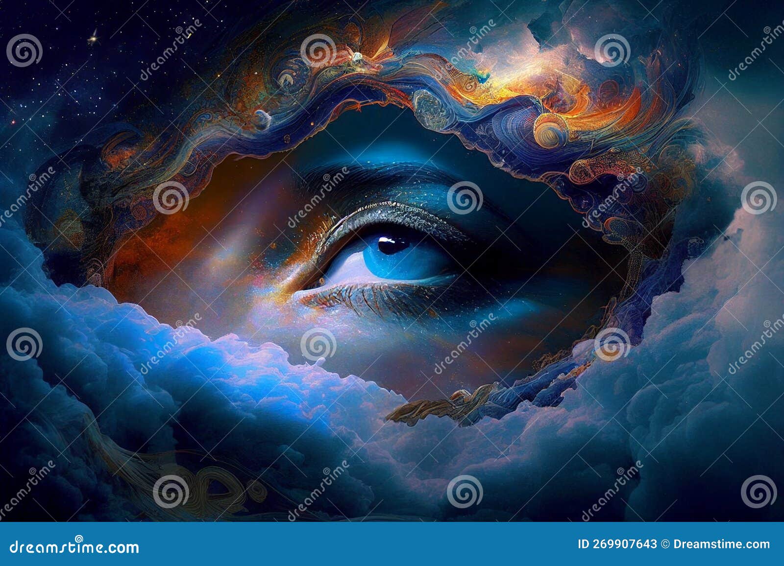 Abstract Endless Imagination while Sleeping with Generative AI Stock ...