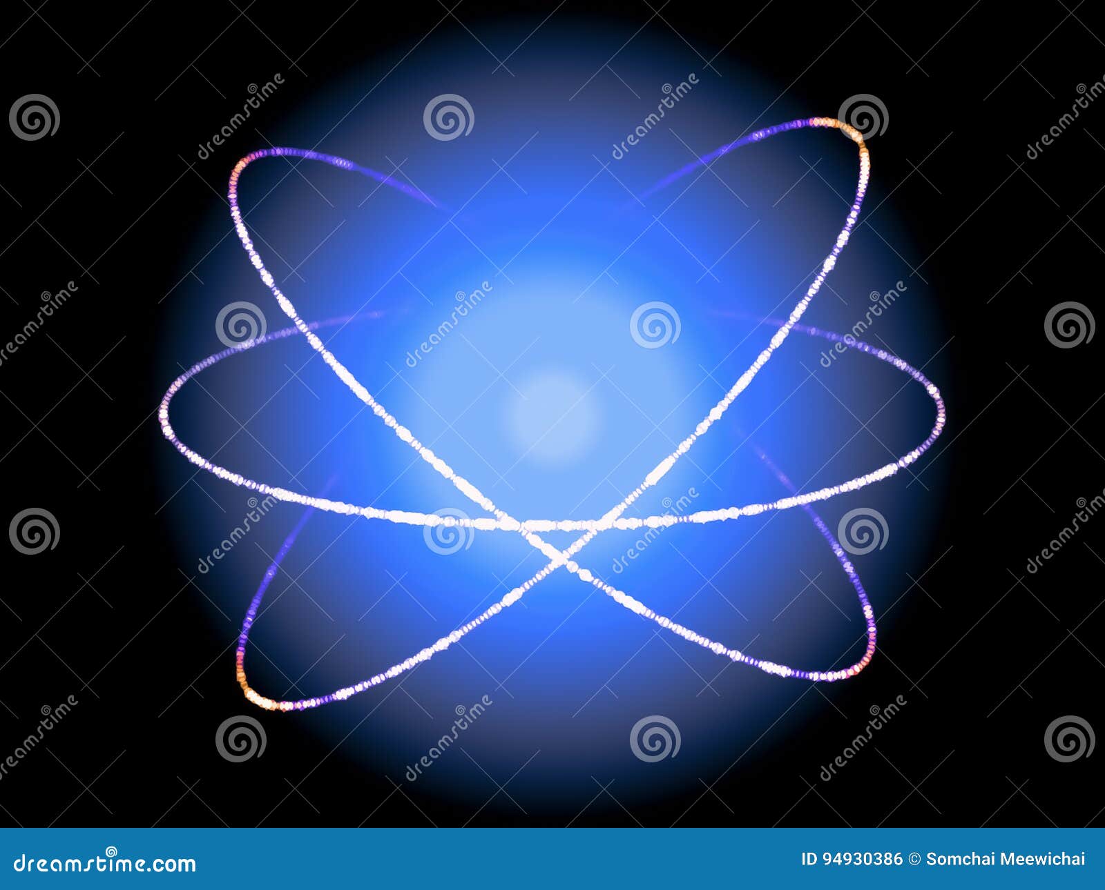 Abstract Energy Ball with Blue Color Stock Illustration - Illustration ...