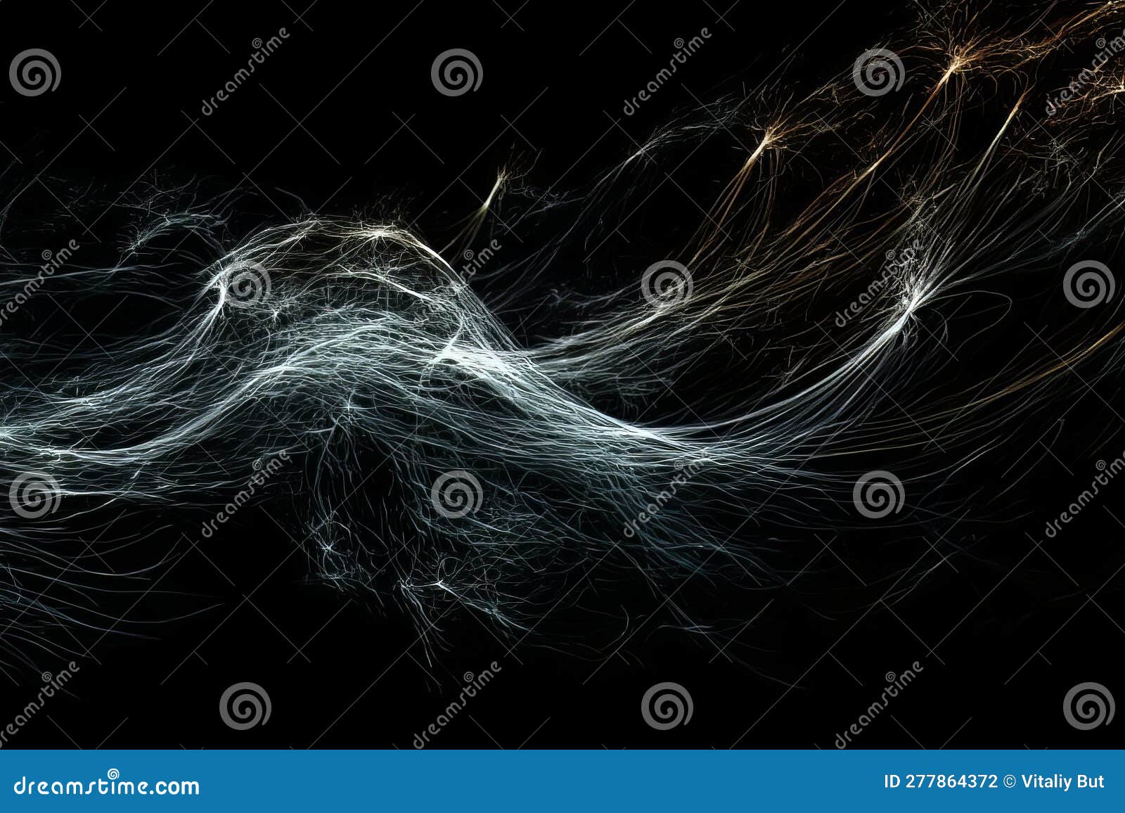 Abstract Energy Flow Wave Isolated on Black Background Made with ...