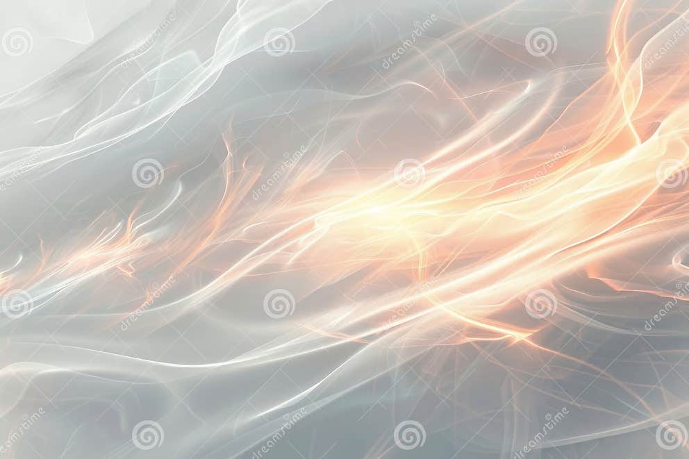 Abstract Energy Patterns on a Soft Transparent White Surface Stock ...