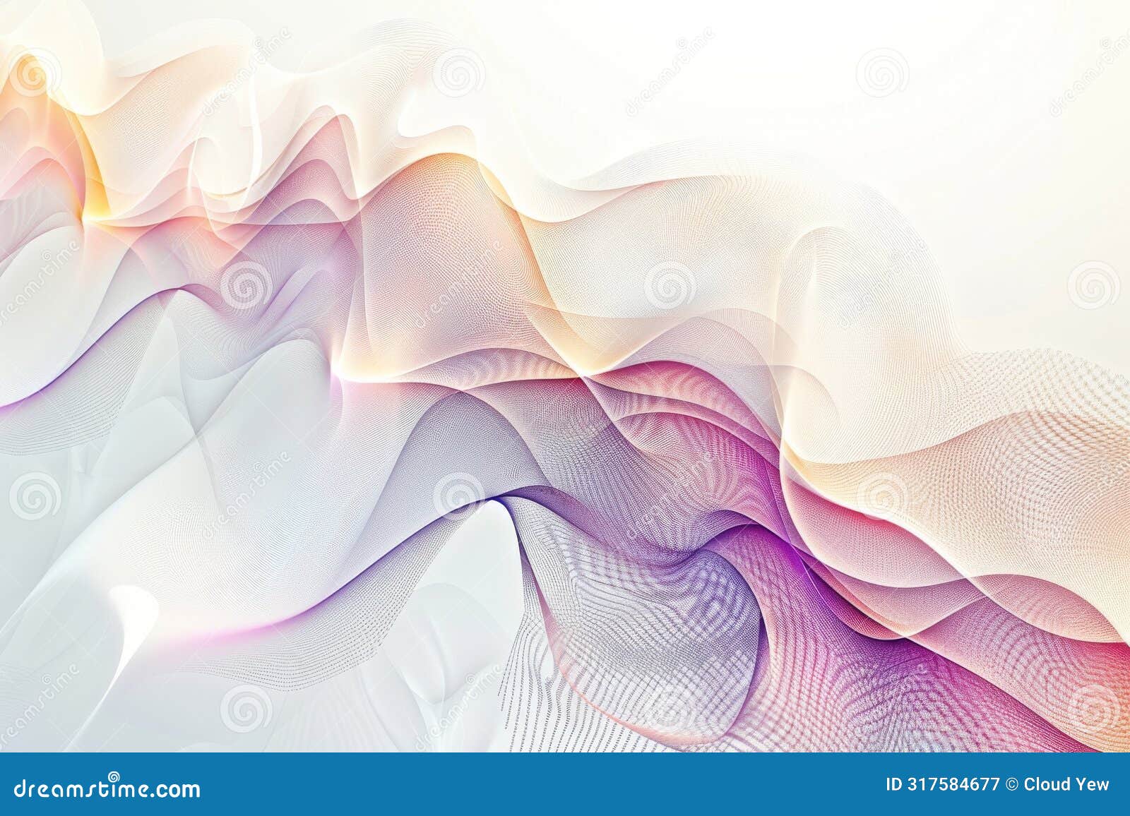 Abstract Energy Patterns on a Soft Transparent White Surface Stock ...