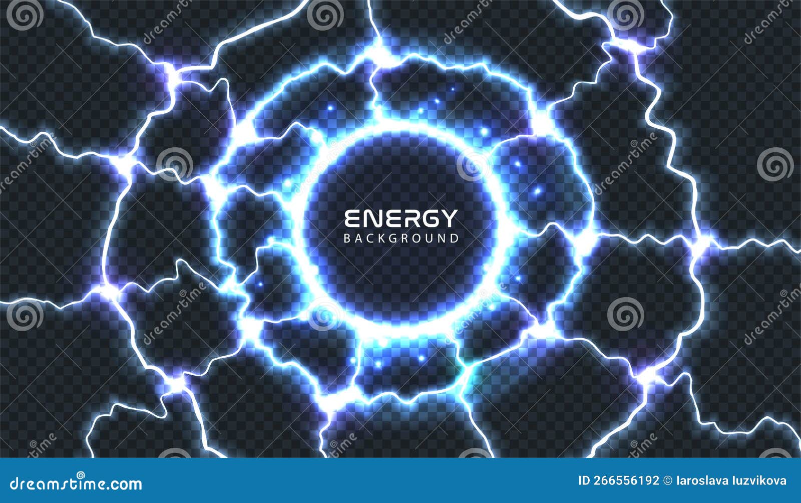 Abstract Energy Shock Lightning Ring Frame Special Light Effect on ...