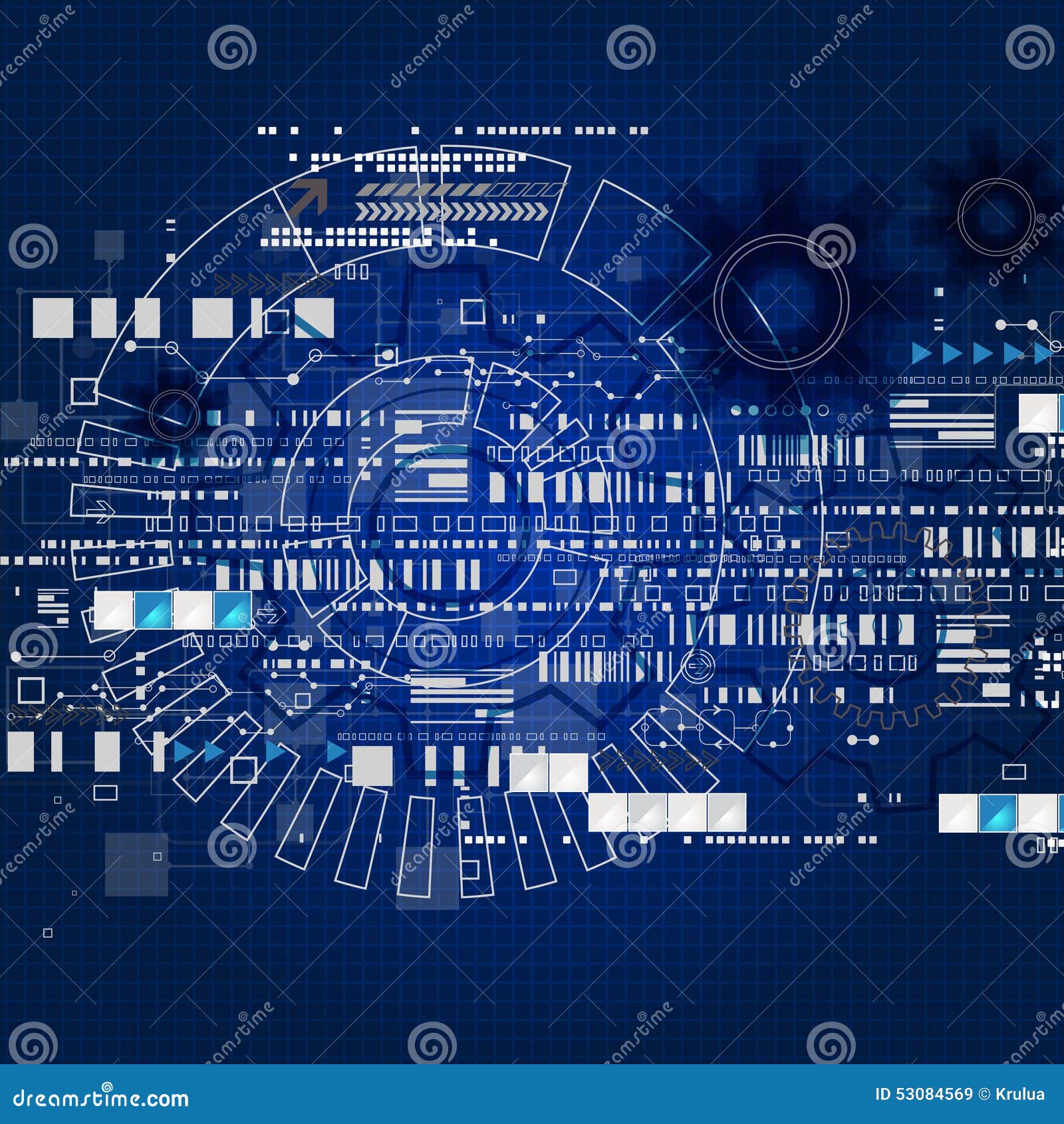 Abstract Engineering Future Technology Background. Stock Vector ...