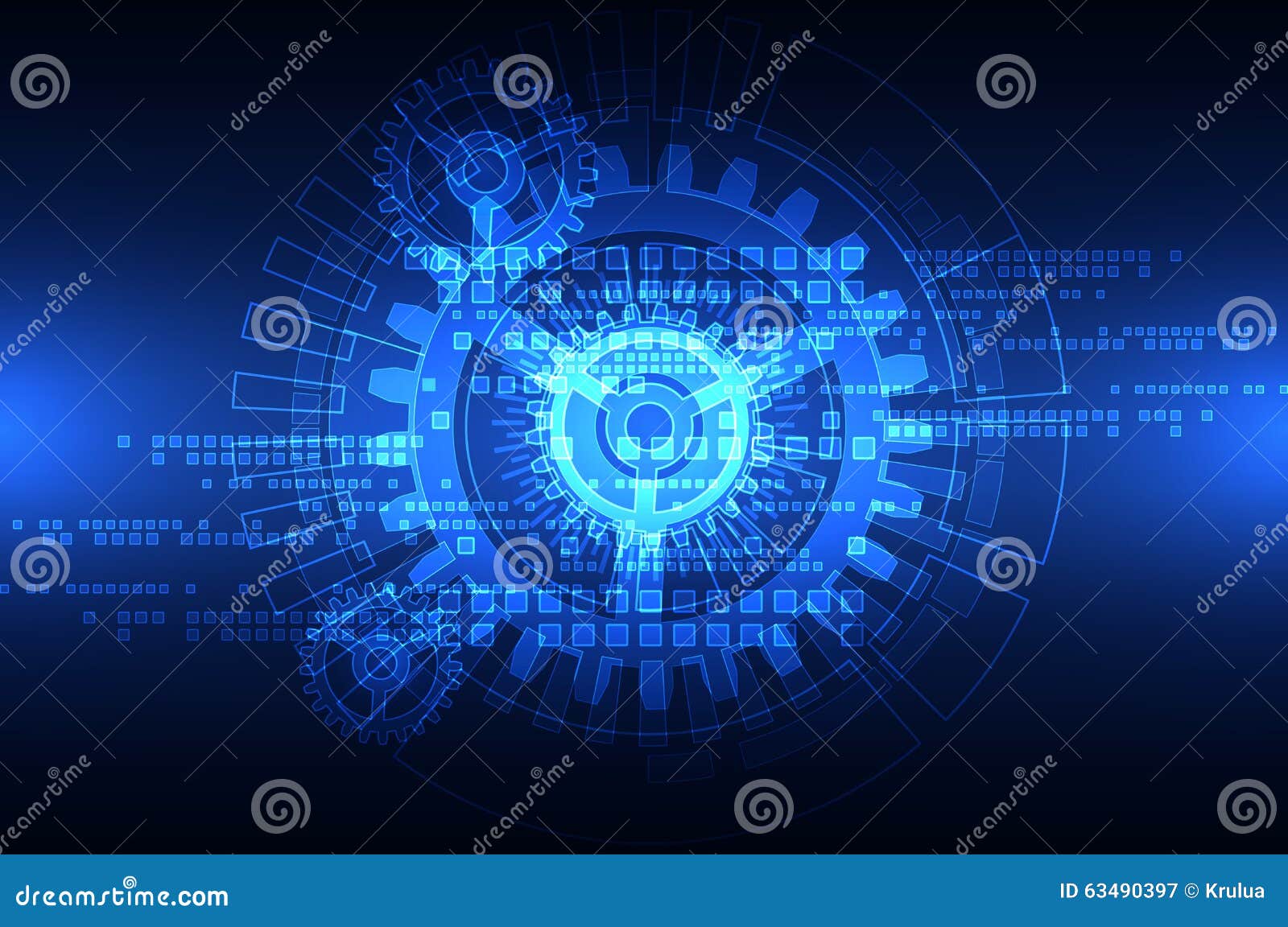 Abstract Engineering Future Technology Background. Stock Illustration ...