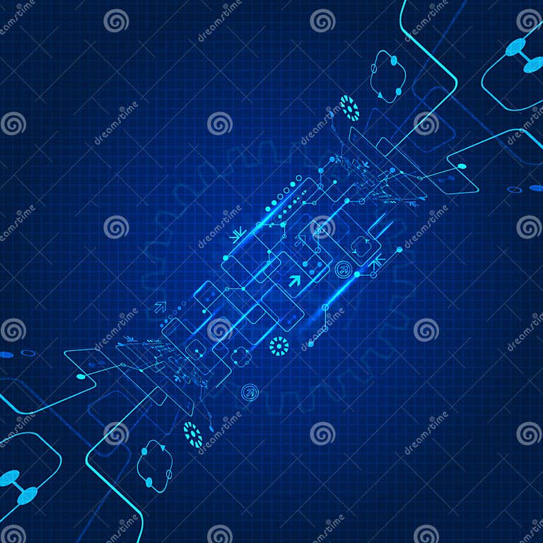 Abstract Engineering Technology Background Stock Vector - Illustration ...