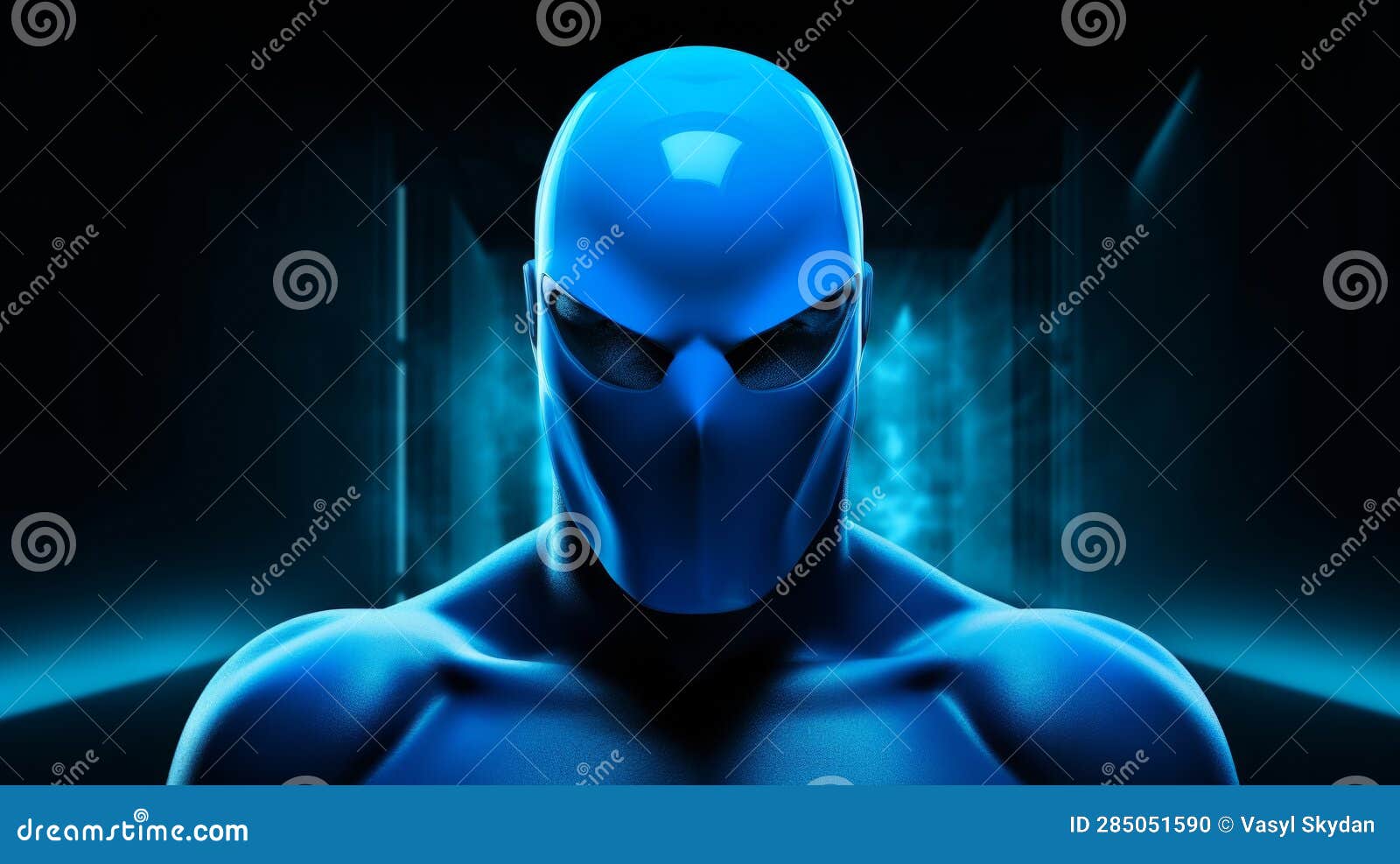 An Enigmatic Hero Mask with a Cryptic Background Uncovers Secrets Stock ...