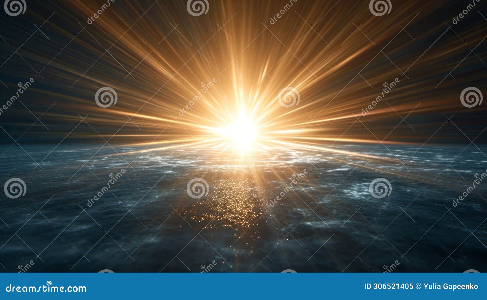 Abstract Enlightenment: Radiant Beams of Light Emerge from a Central ...