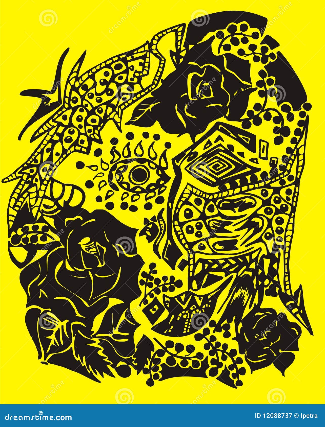 Abstract entity stock vector. Illustration of black, nose - 12088737