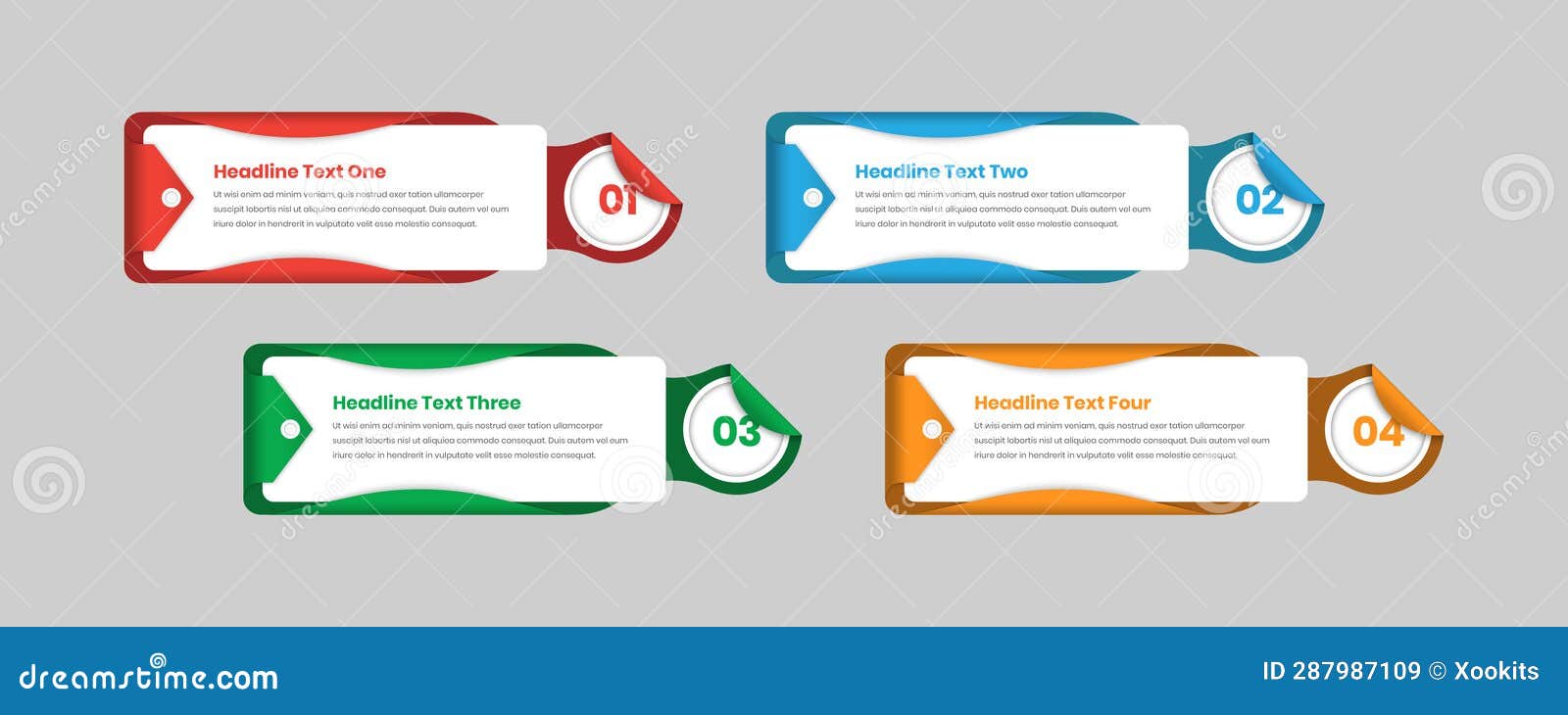 Abstract Envelope Shape Designed Modern Step Infographic Template with ...