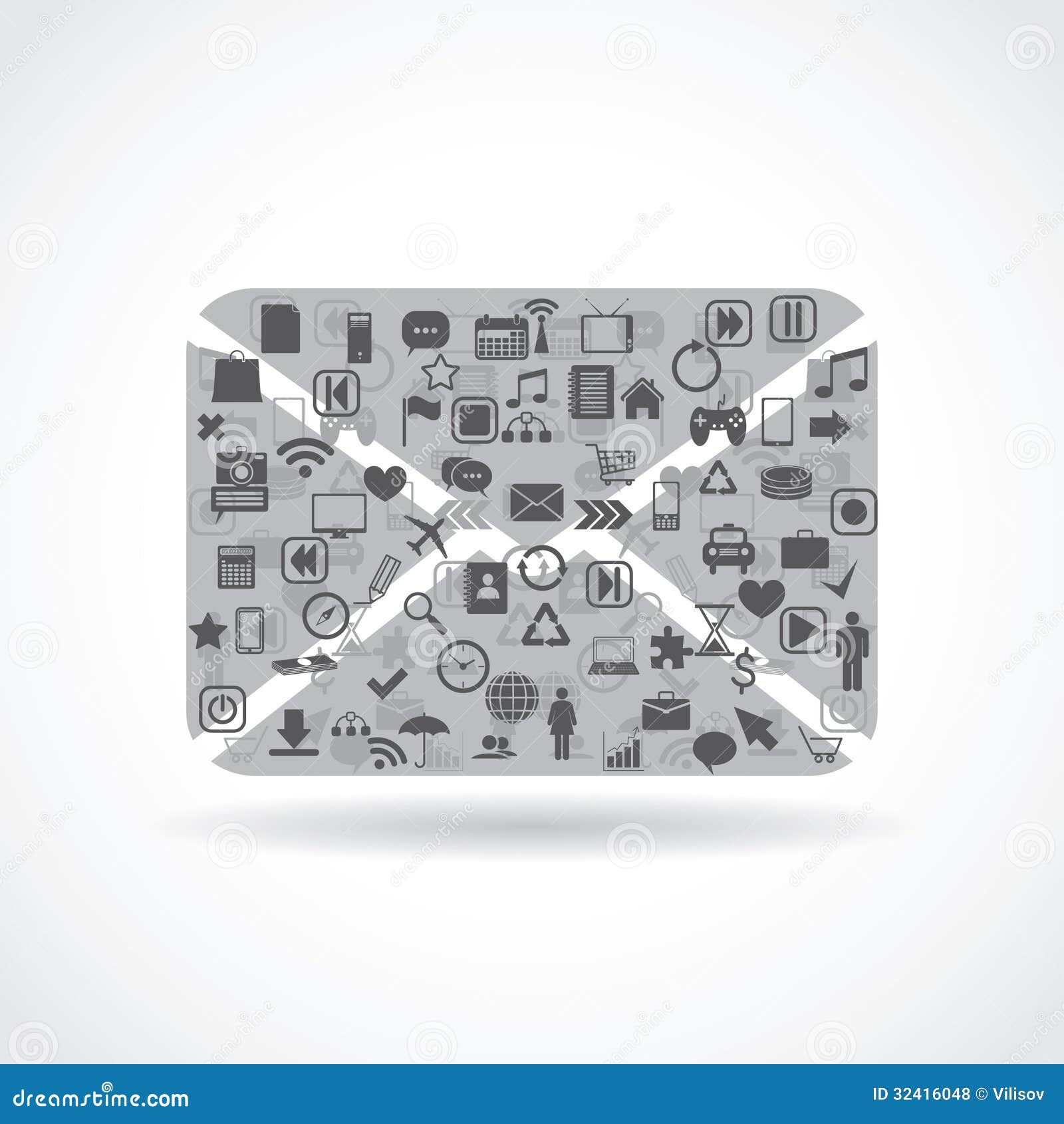 Abstract envelope stock vector. Illustration of concept - 32416048