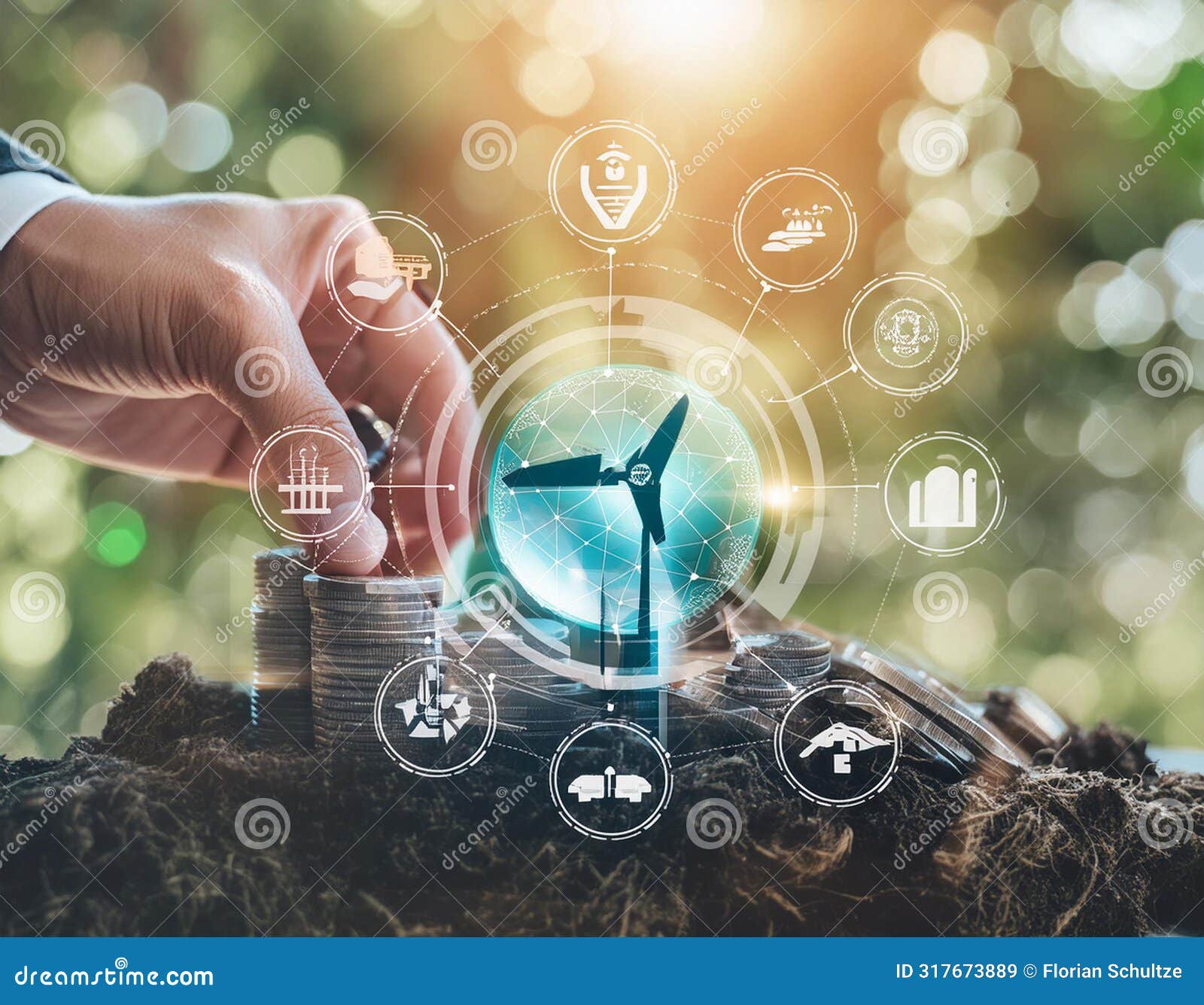 Environmental Technology Concept. Abstract Illustration. Sustainable ...