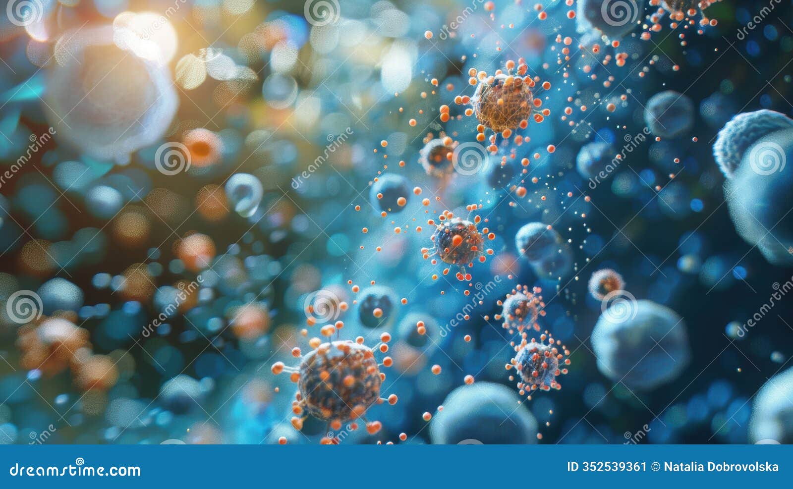 Abstract Enzyme and Protein Interaction Showing Molecular Reaction ...