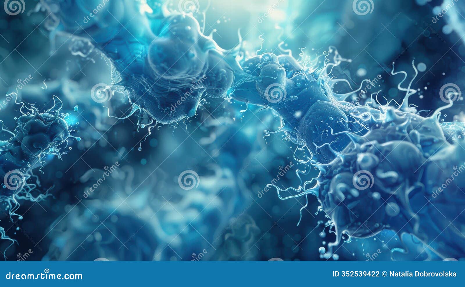 Abstract Enzyme and Protein Interaction Showing Molecular Reaction ...