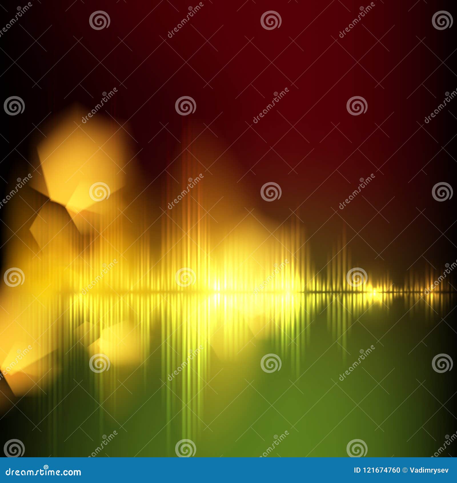 Abstract Equalizer Background. Yellow-red Wave. Stock Vector ...