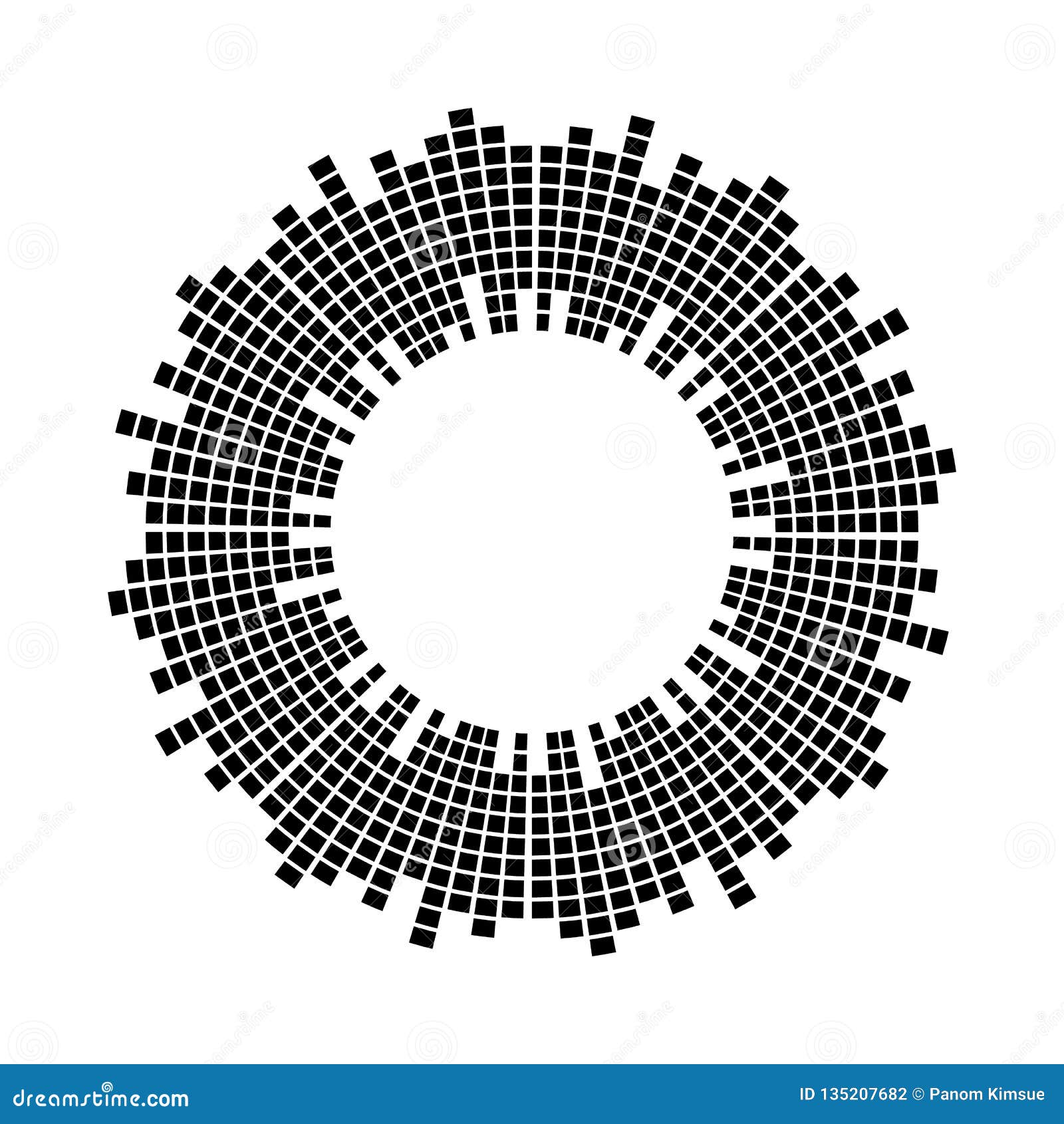 Abstract Equalizer Music Sound Wave Circle Vector Icon Symbol. Logo ...
