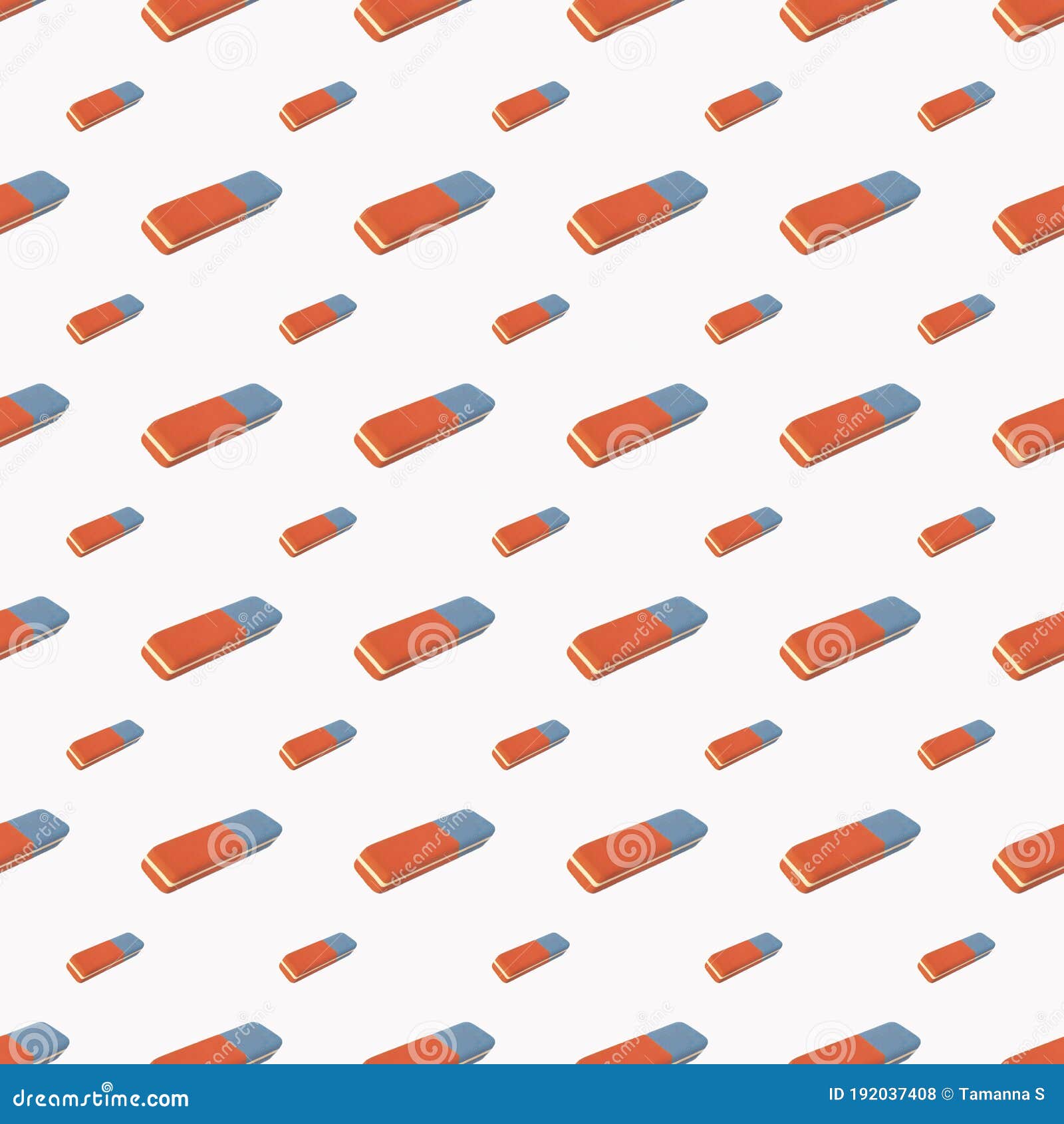Eraser Pattern on White Background. Stock Illustration - Illustration ...