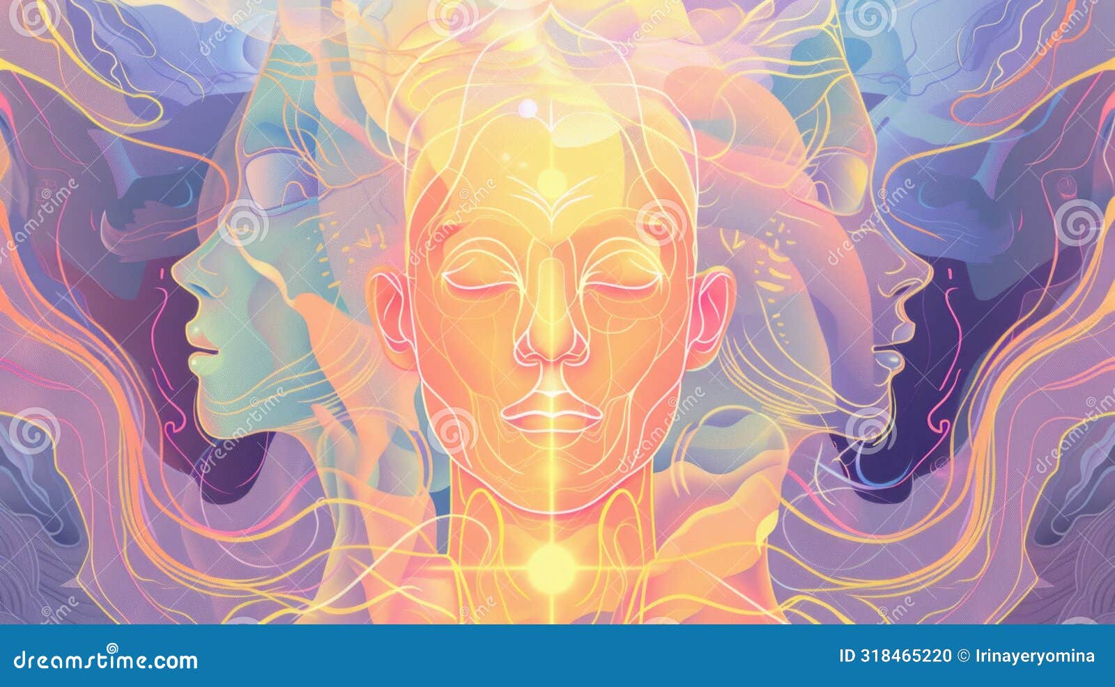 Abstract Essence of Reiki Energy Flow Visualization Stock Photo - Image ...