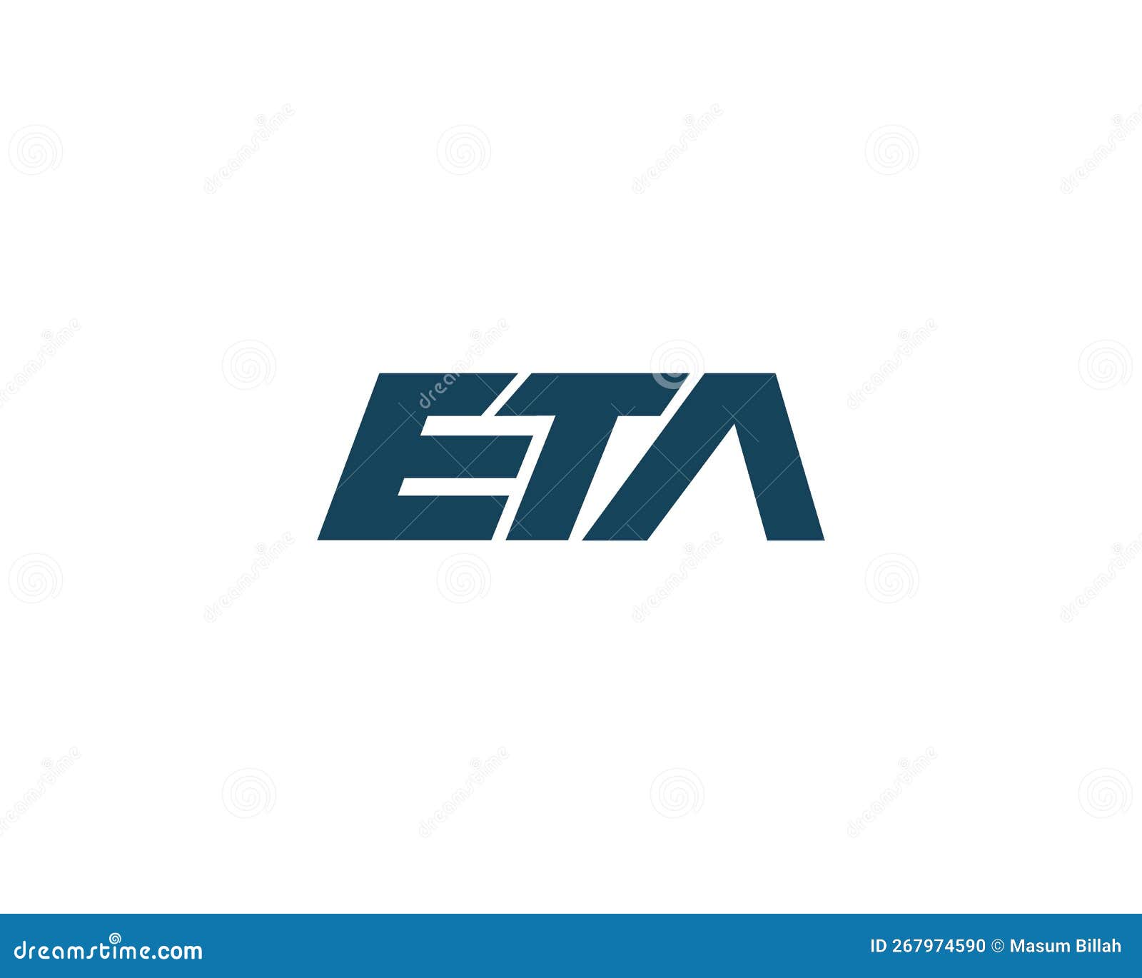 Abstract ETA Letter Creative Logo Design. Stock Vector - Illustration ...