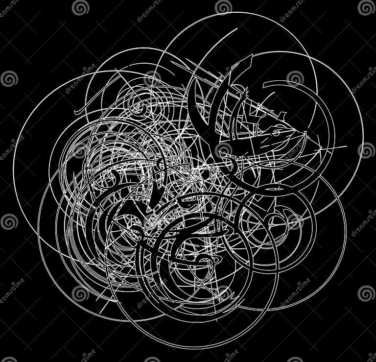 Abstract etching stock vector. Illustration of circle - 2229945