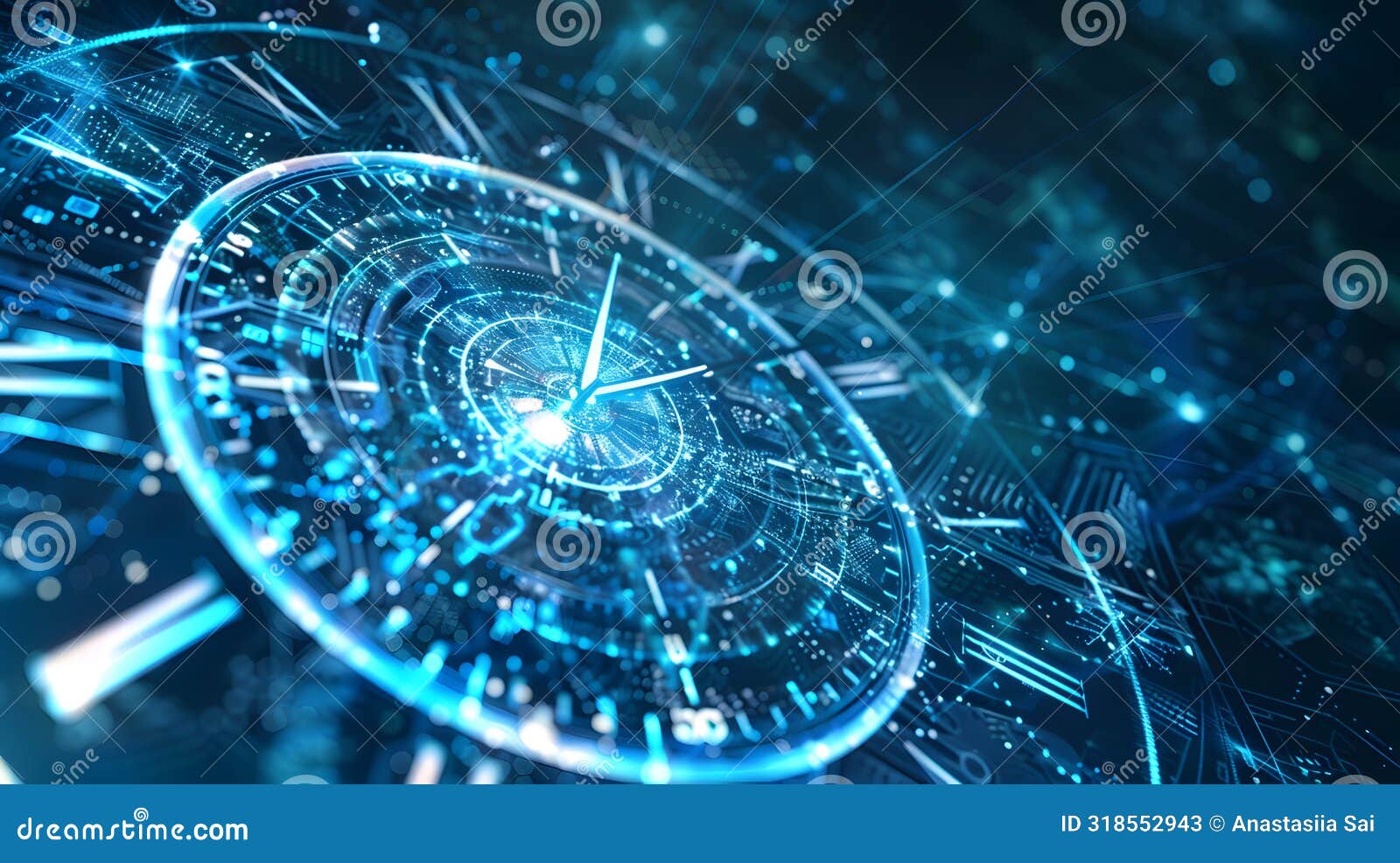 Abstract Eternity Background with Clock Stock Image - Image of watch ...