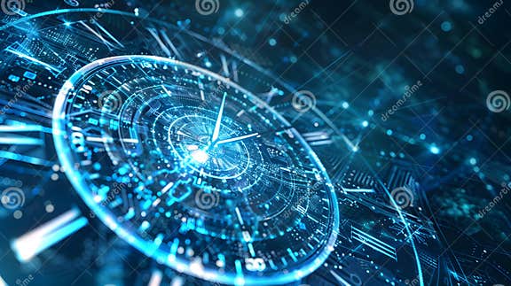 Abstract Eternity Background with Clock Stock Image - Image of watch ...