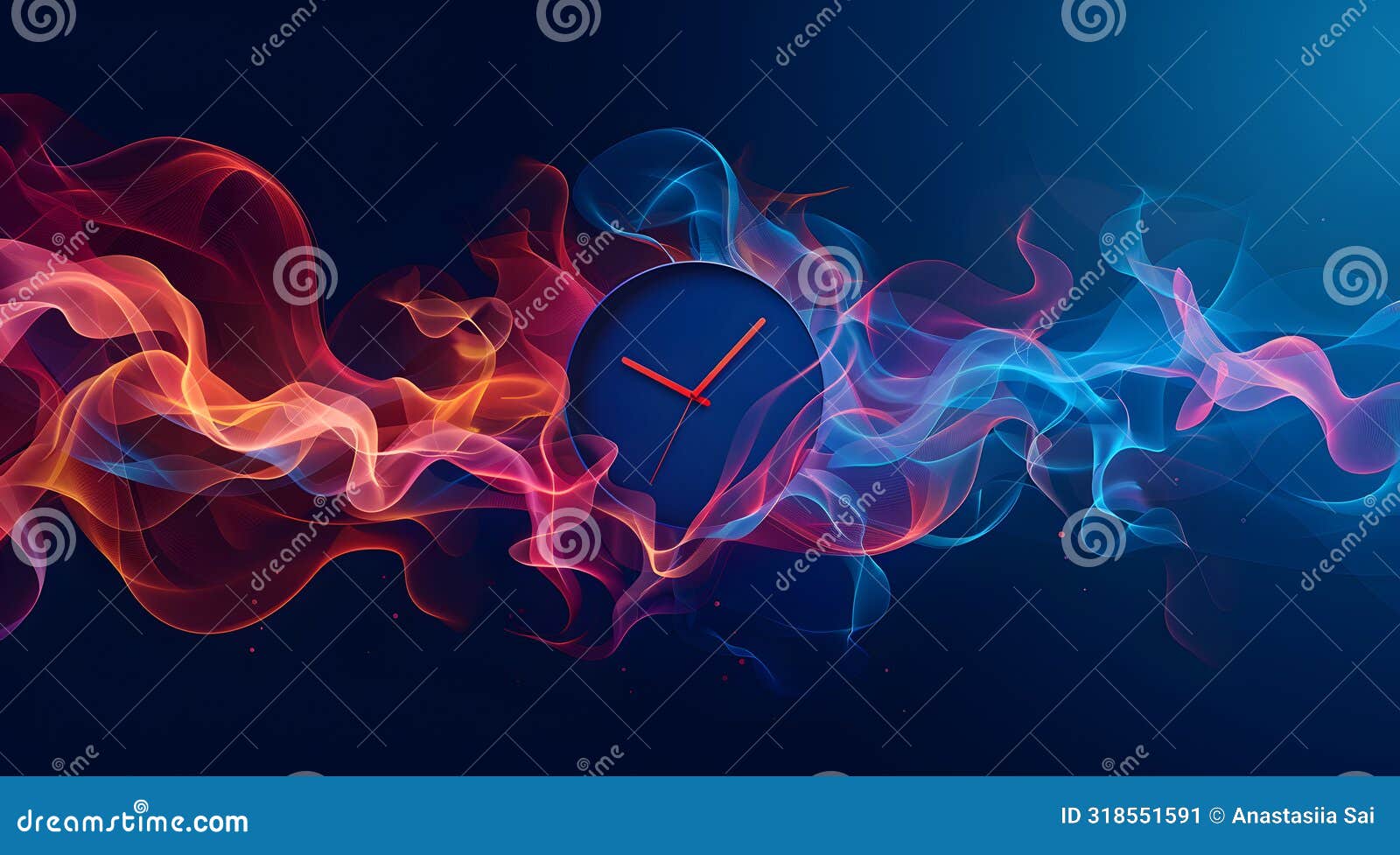 Abstract Eternity Background with Clock Stock Image - Image of light ...