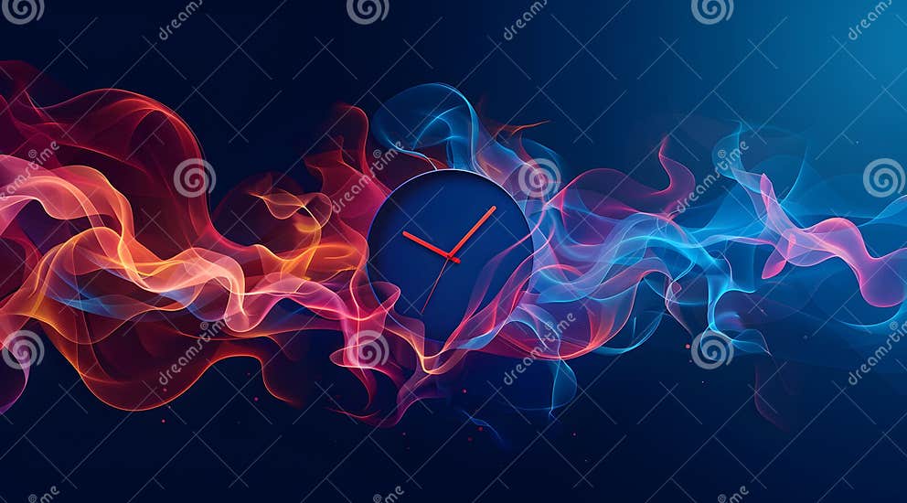 Abstract Eternity Background with Clock Stock Image - Image of light ...