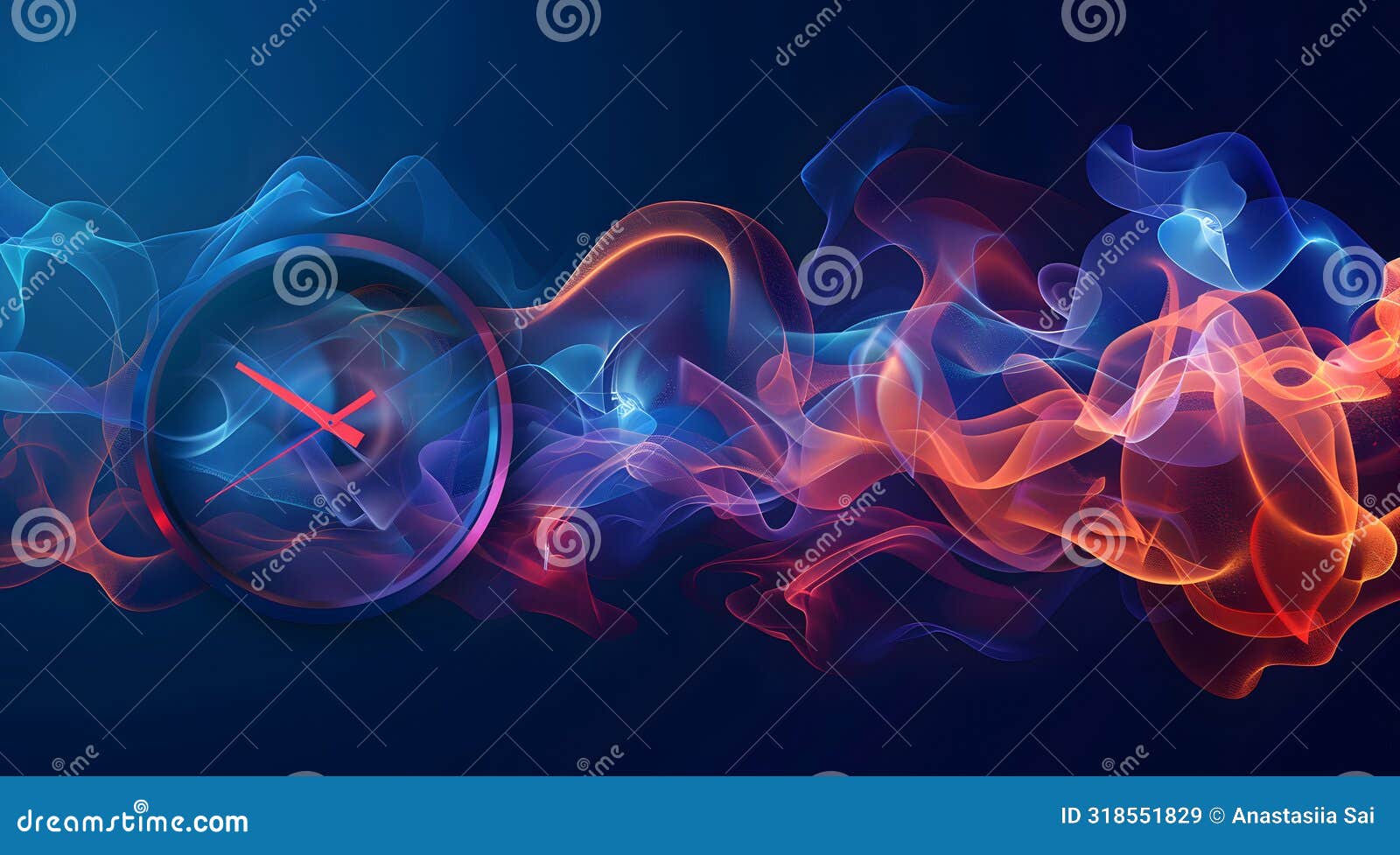 Abstract Eternity Background with Clock Stock Image - Image of brown ...