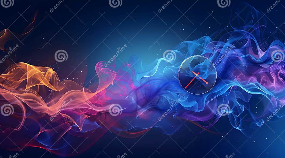 Abstract Eternity Background with Clock Stock Image - Image of concept ...