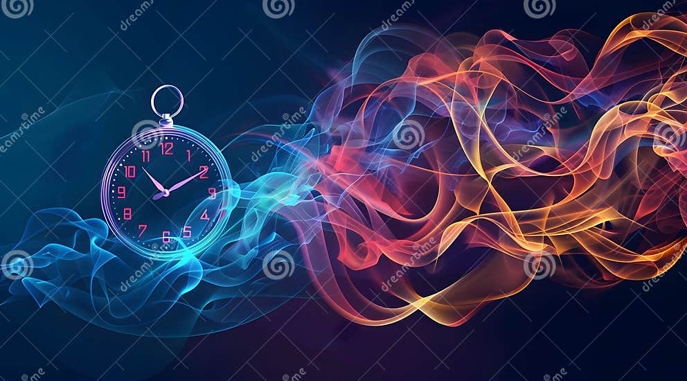 Abstract Eternity Background with Clock Stock Image - Image of brown ...