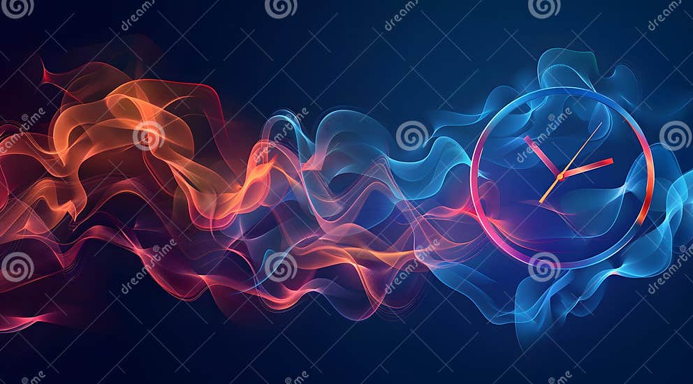 Abstract Eternity Background with Clock Stock Image - Image of minute ...