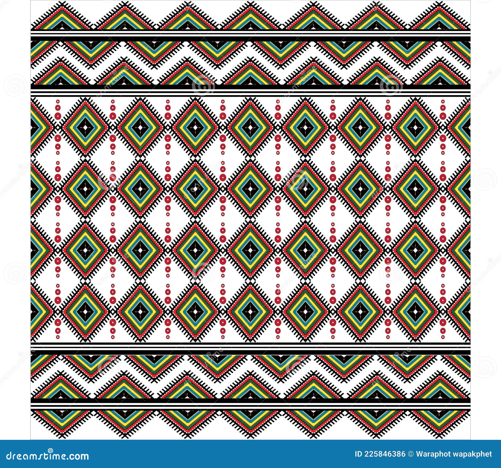 Abstract Ethnic Geometric Pattern Design Background For Wallpaper Or