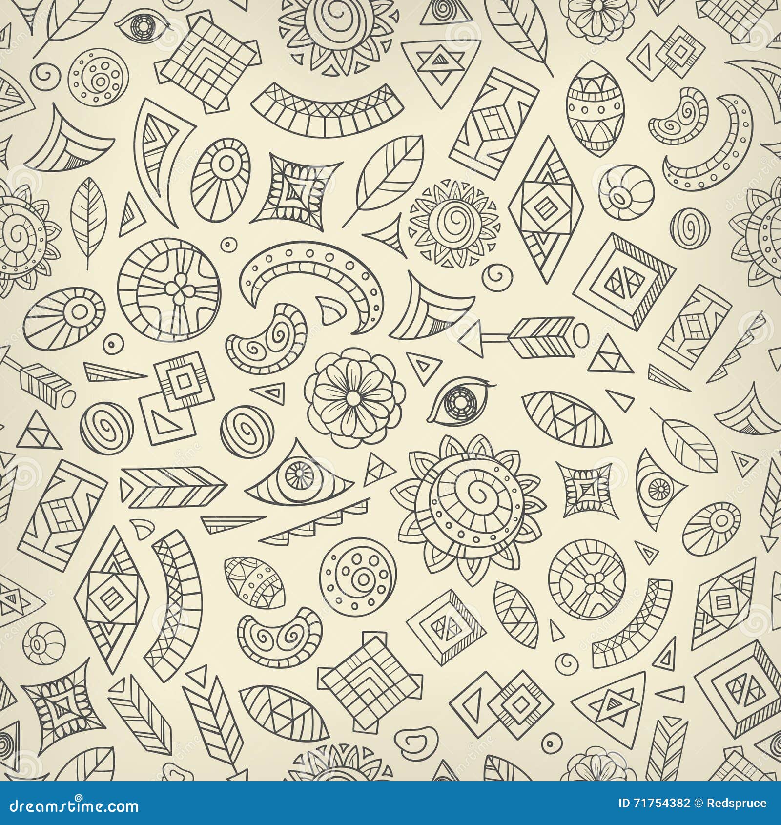 Abstract ethnic pattern stock vector. Illustration of artwork - 71754382