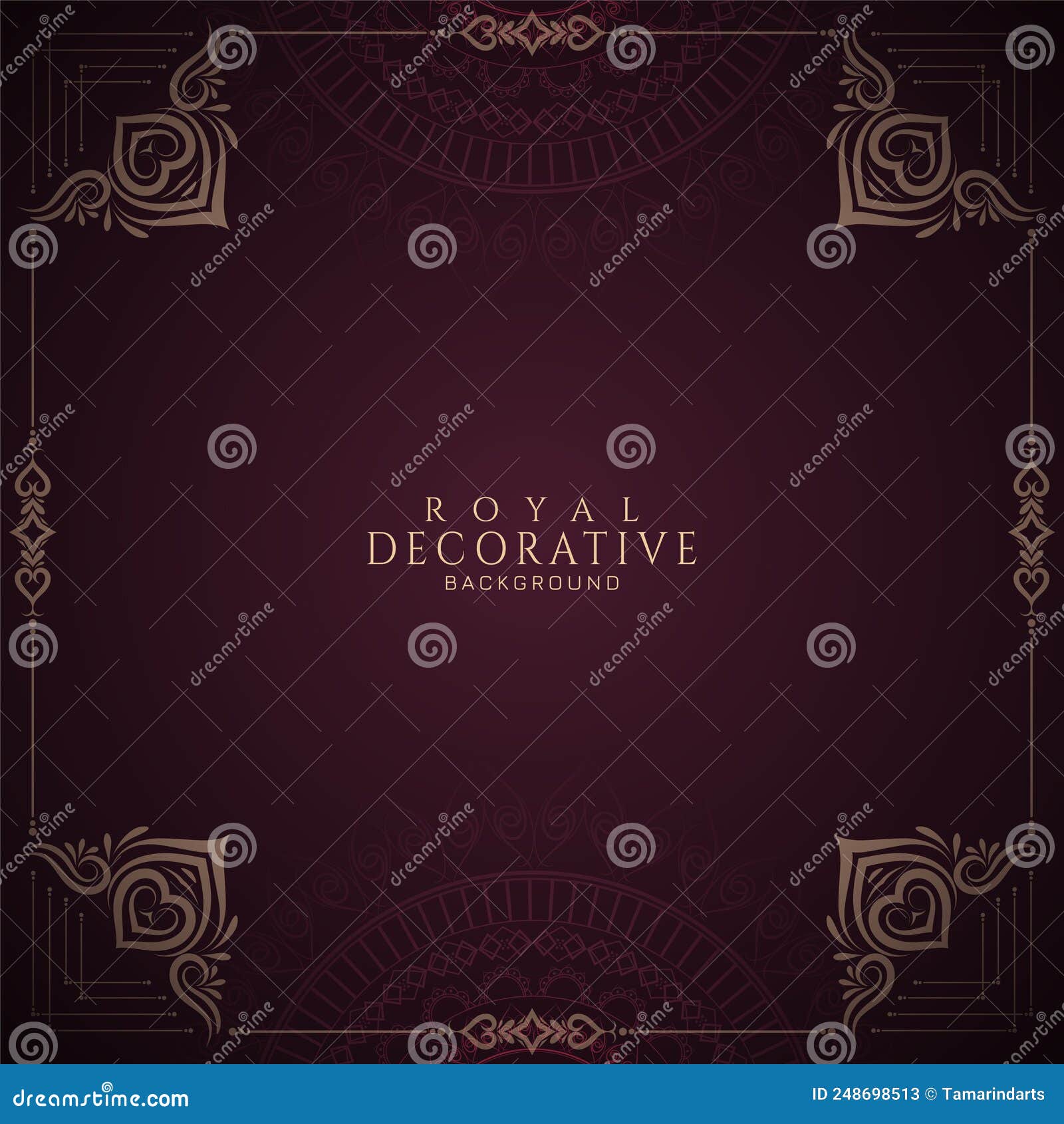 Abstract Ethnic Royal Decorative Frame Elegant Background Stock Vector ...