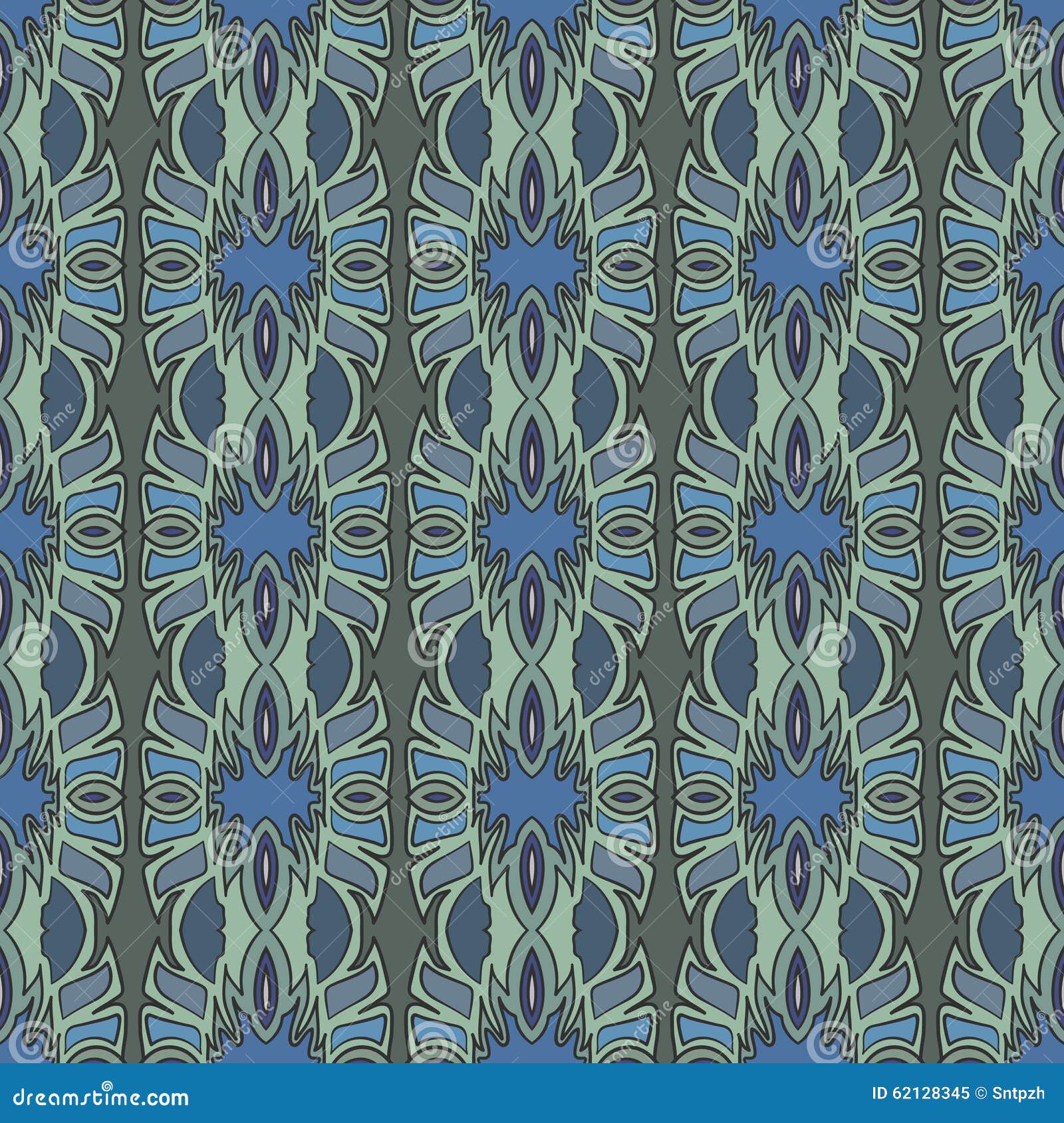 Abstract Ethnic Seamless Fabric Pattern Stock Vector - Illustration of ...