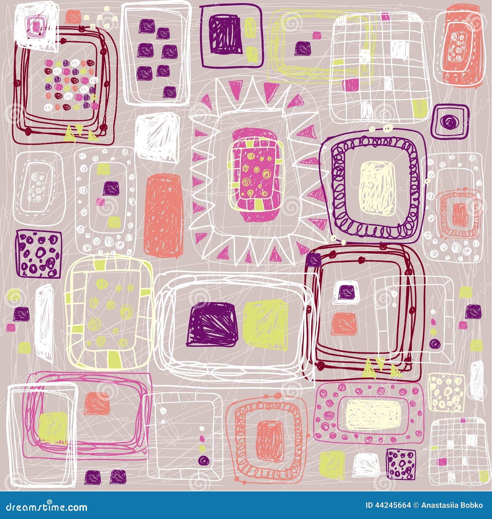 Abstract Ethnic Seamless Pattern in Style of Primitive Culture. Ethnic ...