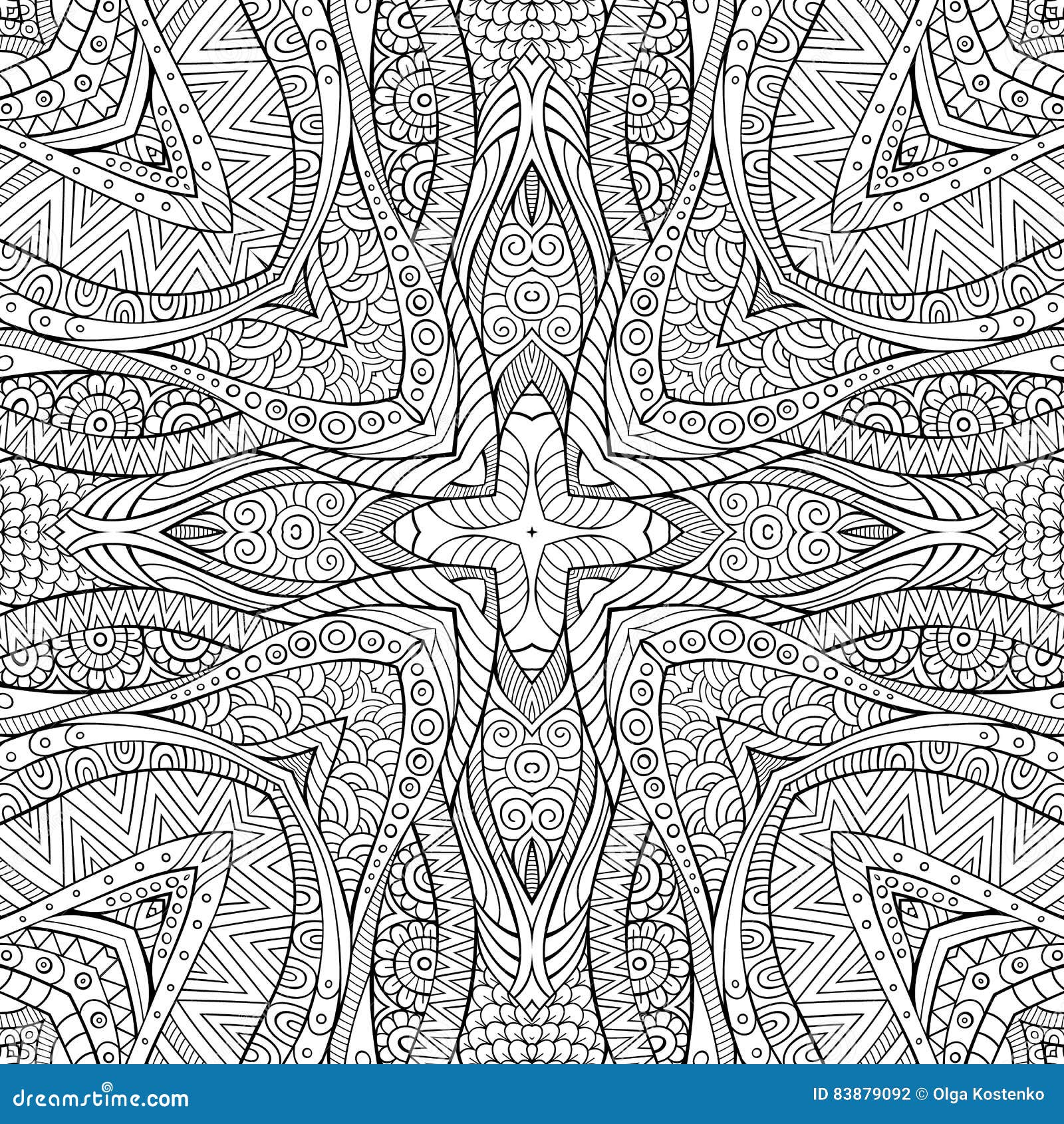 Abstract Ethnic Sketchy Background Stock Illustration - Illustration of ...