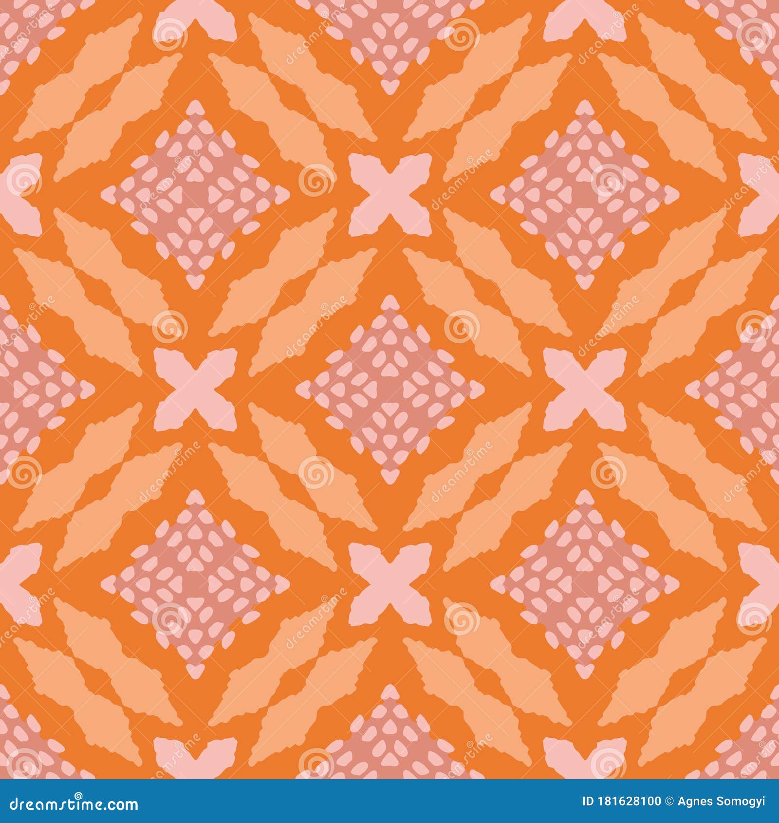 Abstract Ethnical Vector Seamless Pattern with Irregular Doodle Texture ...