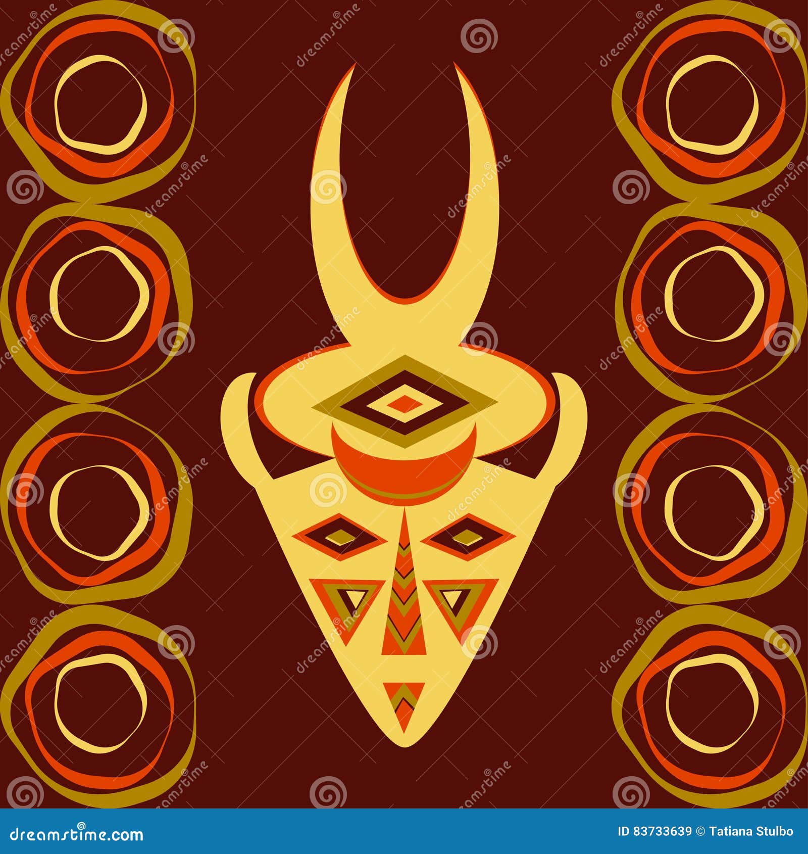 Abstract ethno pattern stock vector. Illustration of brown - 83733639
