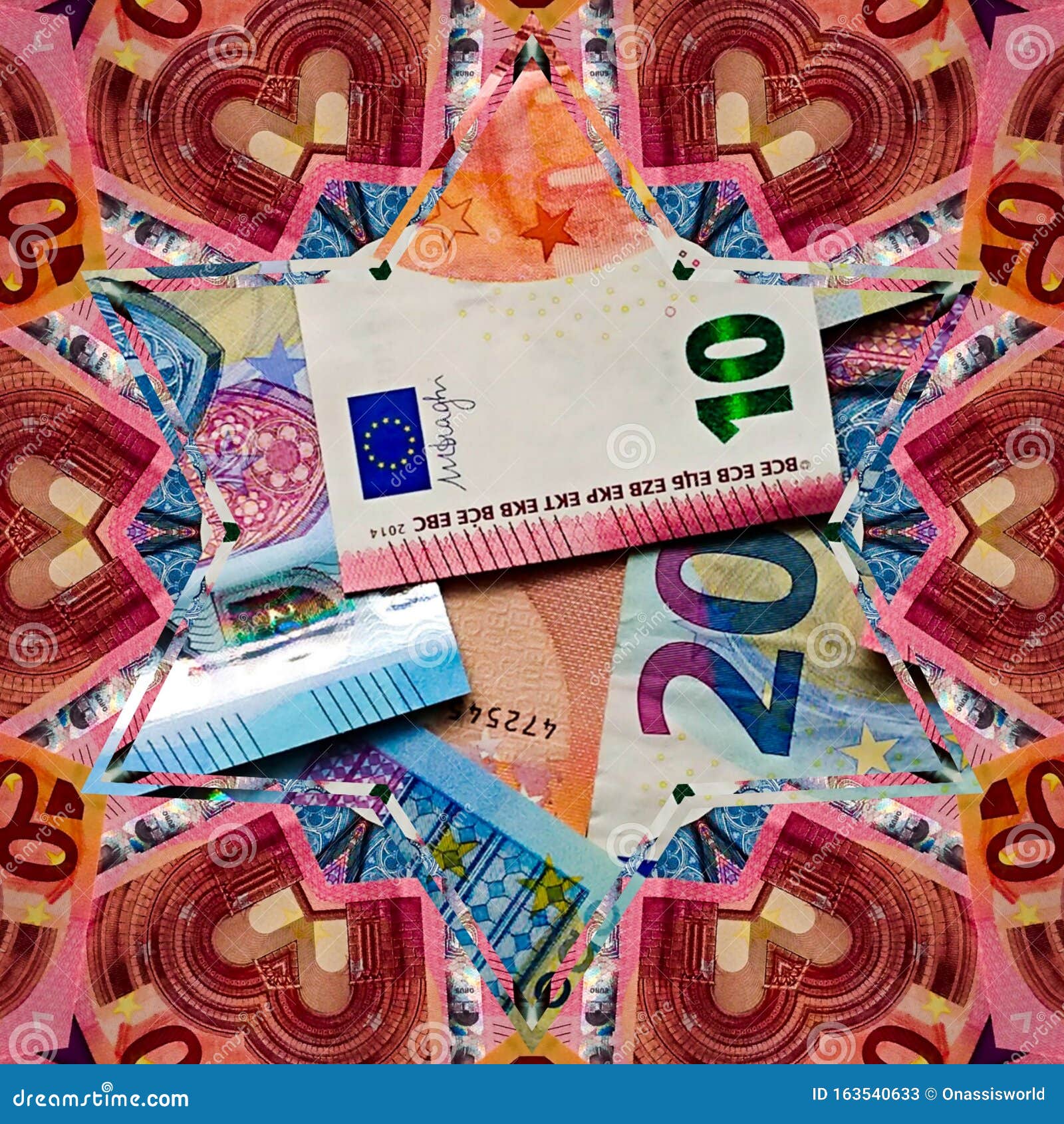 Abstract Euro Notes Money Cash Art Stock Image - Image of money ...