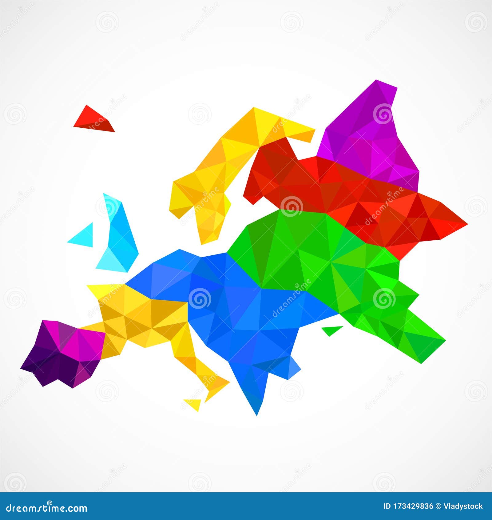 Abstract Europe Map in Geometric Polygonal Style Stock Vector ... Abstract Europe Map in Geometric Polygonal Style Stock Vector ...