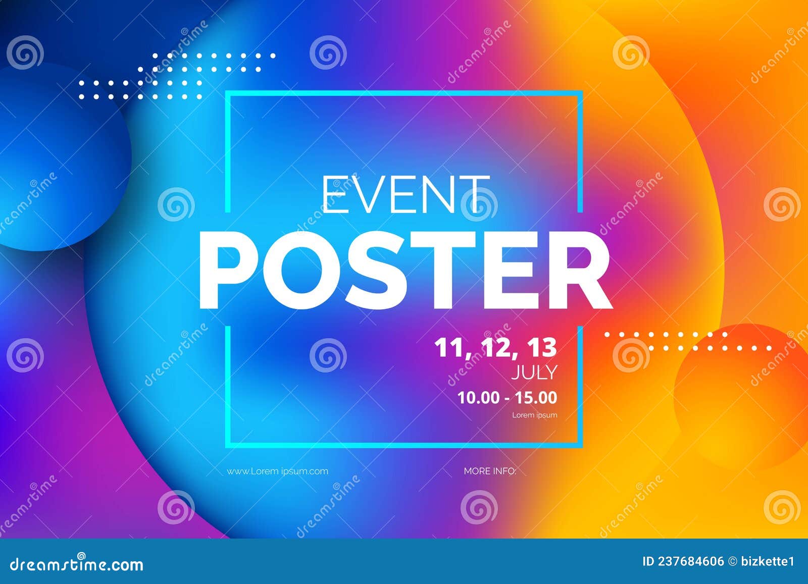 Abstract Event Poster Template Vector Illustration Stock Vector ...