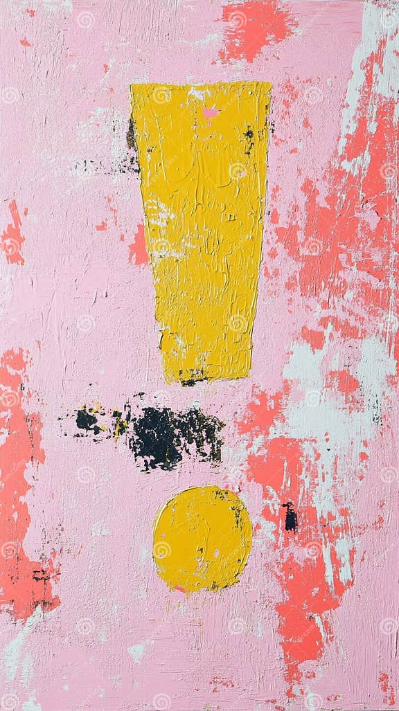 Abstract Exclamation Point Art on Textured Background Stock Image ...